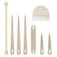 8Pcs Weaving Tools Weaving Knitting Loom Tools DIY Wooden Tapestry Hand ...