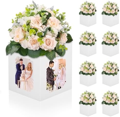 8Pcs Wedding Table Centerpieces 6/7 Inch Picture Display Reusable Photo ...