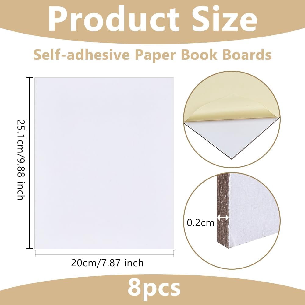 8Pcs White Mounting Boards 10x8 Inch Frame Backing Board 2mm Thick ...