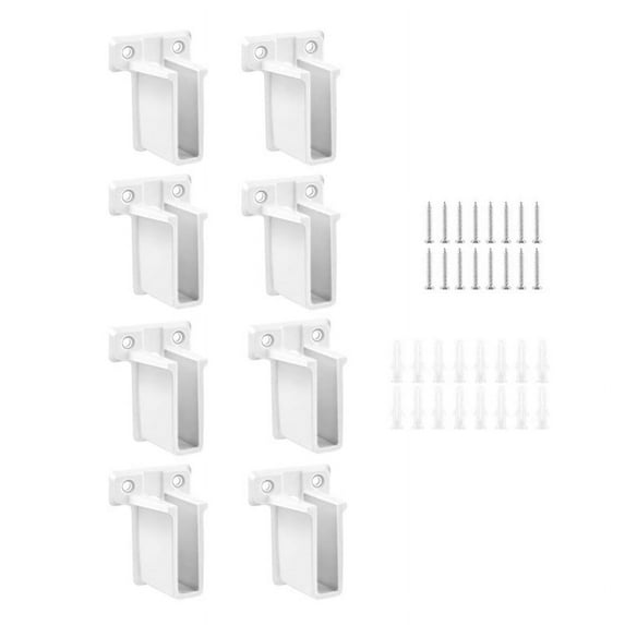 8Pcs Wire Shelf End Brackets,Plastic Closet Shelves Brackets Wall Mount ...