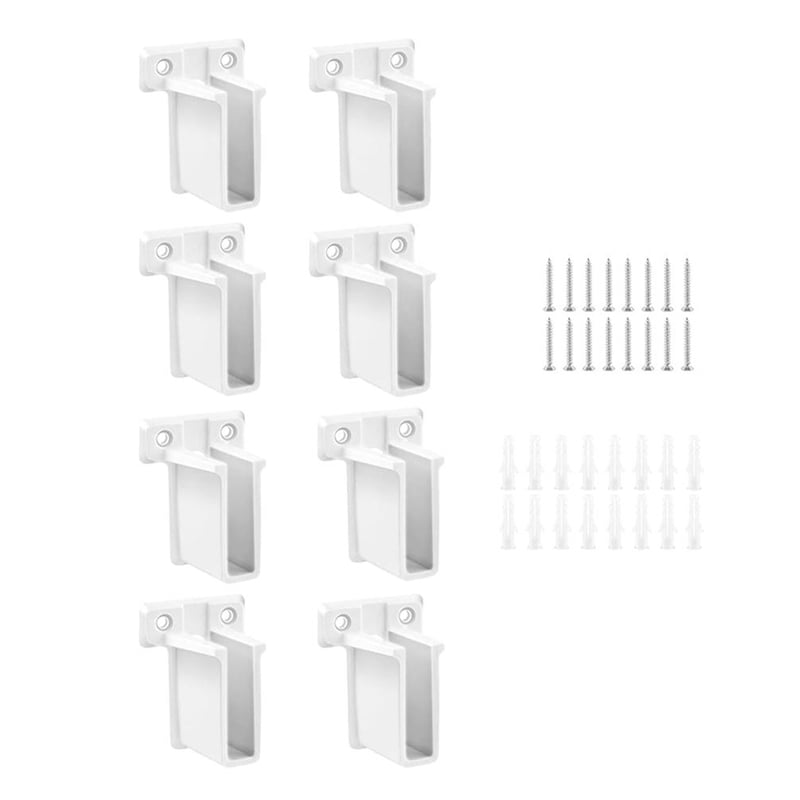 8Pcs Wire Shelf End Brackets,Plastic Closet Shelves Brackets Wall Mount ...