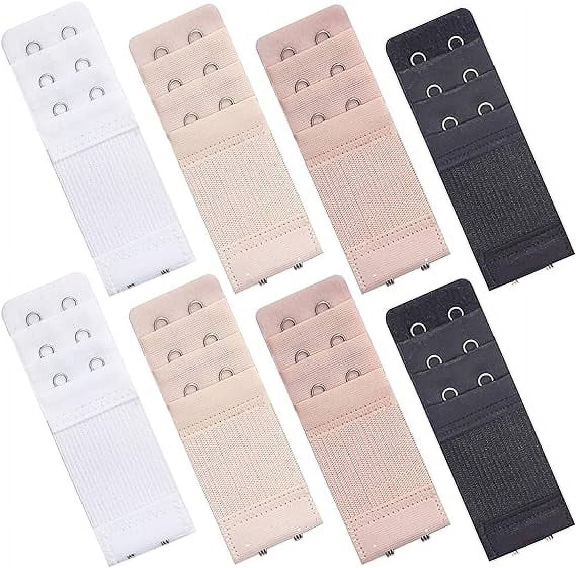 8Pcs Women's Bra Extenders 2 Hooks Elastic Extension Buckle Bra Elastic ...