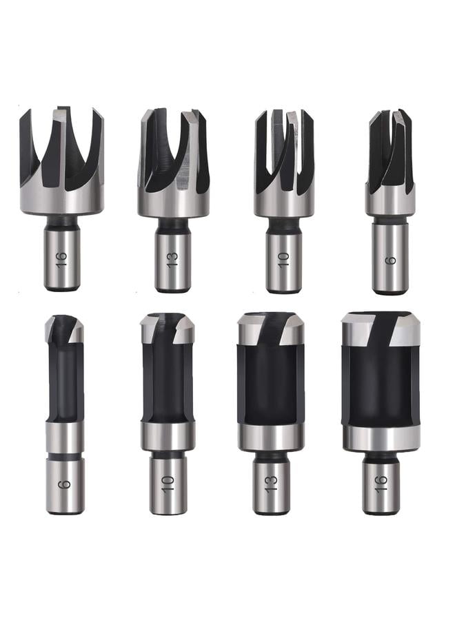 8Pcs Wood Plug Cutter Drill Bit Set Carbon Steel Titanium Coated ...