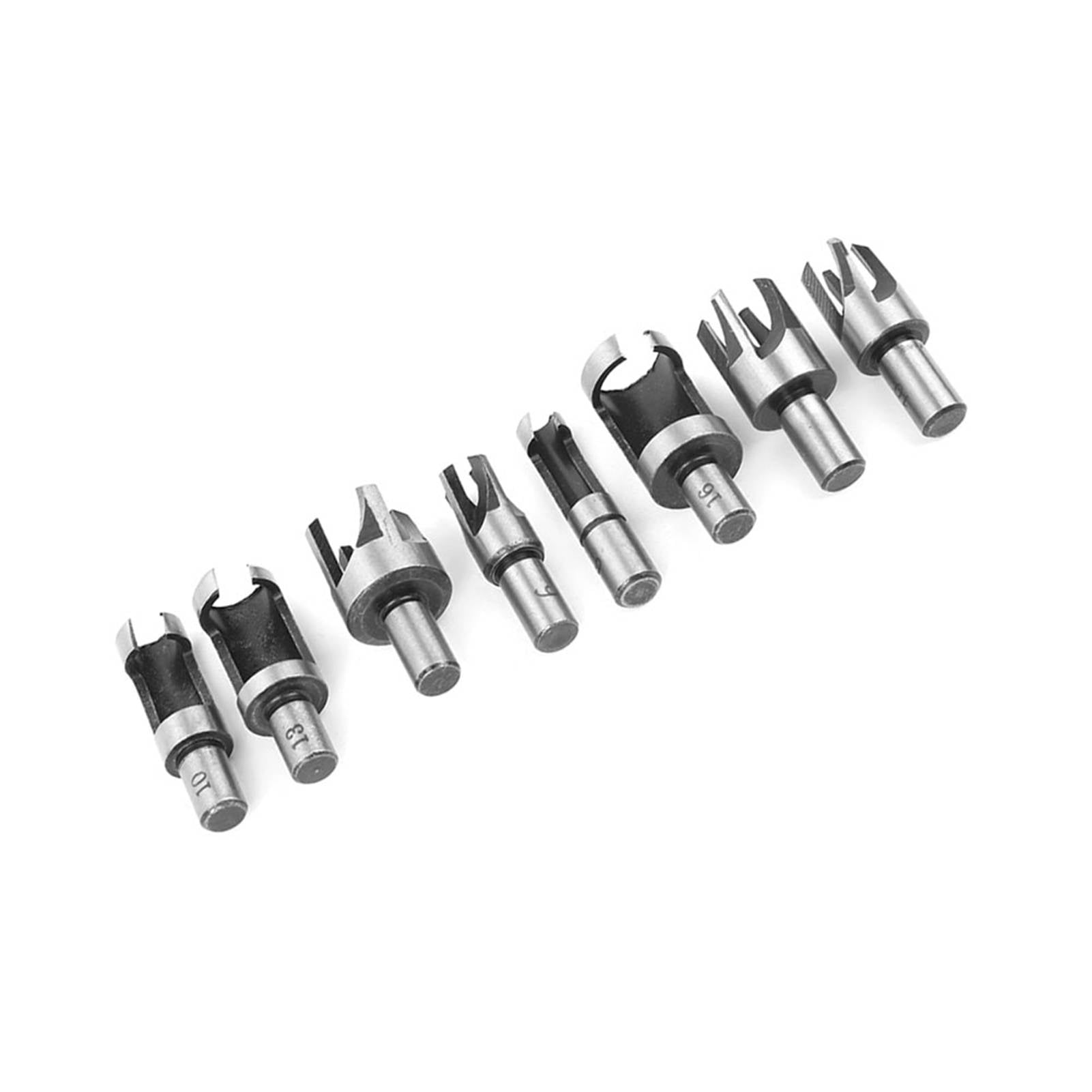 8Pcs Wood Plug Cutter Tapered Claw Drill Bit Carpentry 6mm 10mm 13mm ...