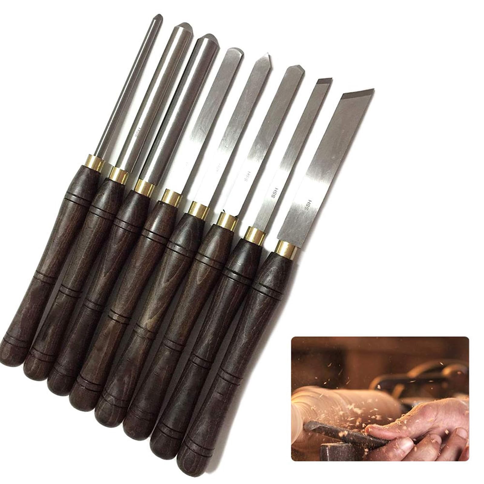 8Pcs Wood Turning Chisel Set, Professional Wood Turning Chisel Set, Lathe Tool Set Wood Turning ...