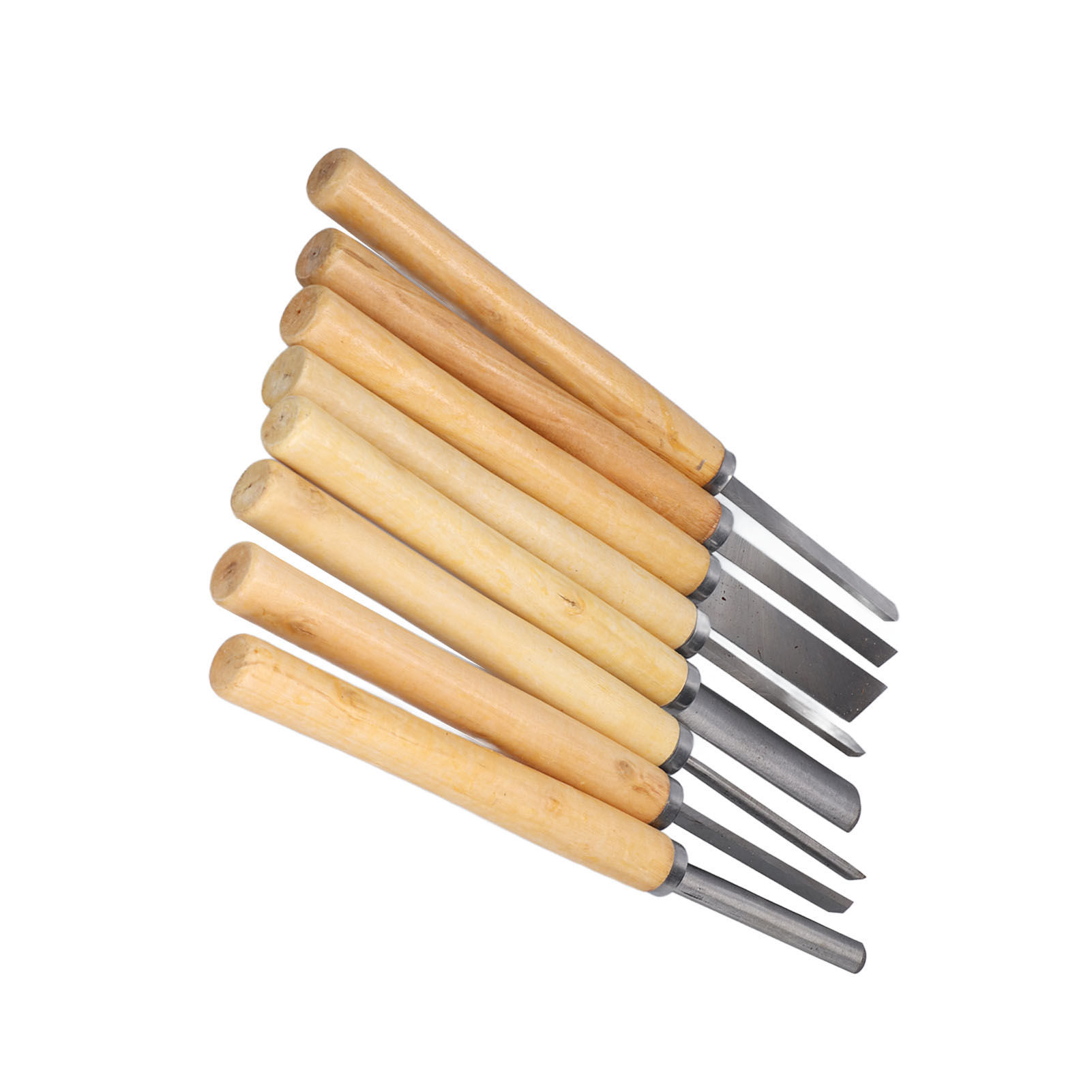 8Pcs Wood Turning Chisels HHS Groove Parting Tools Set Woodworking ...
