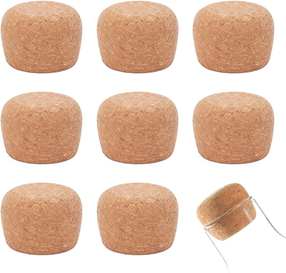 8Pcs Wooden Cork Stoppers 1.3~1.5 Inch Cork Bottle Stoppers Wooden ...
