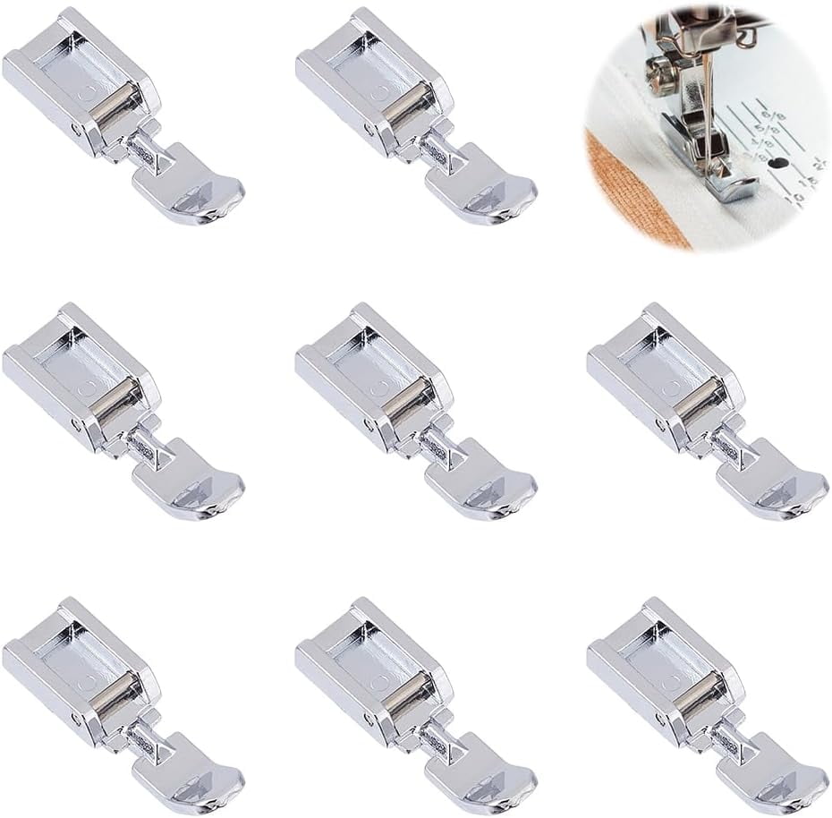 8Pcs Zipper Foot Sewing Machine Presser Foot Alloy Press Feet Set for ...