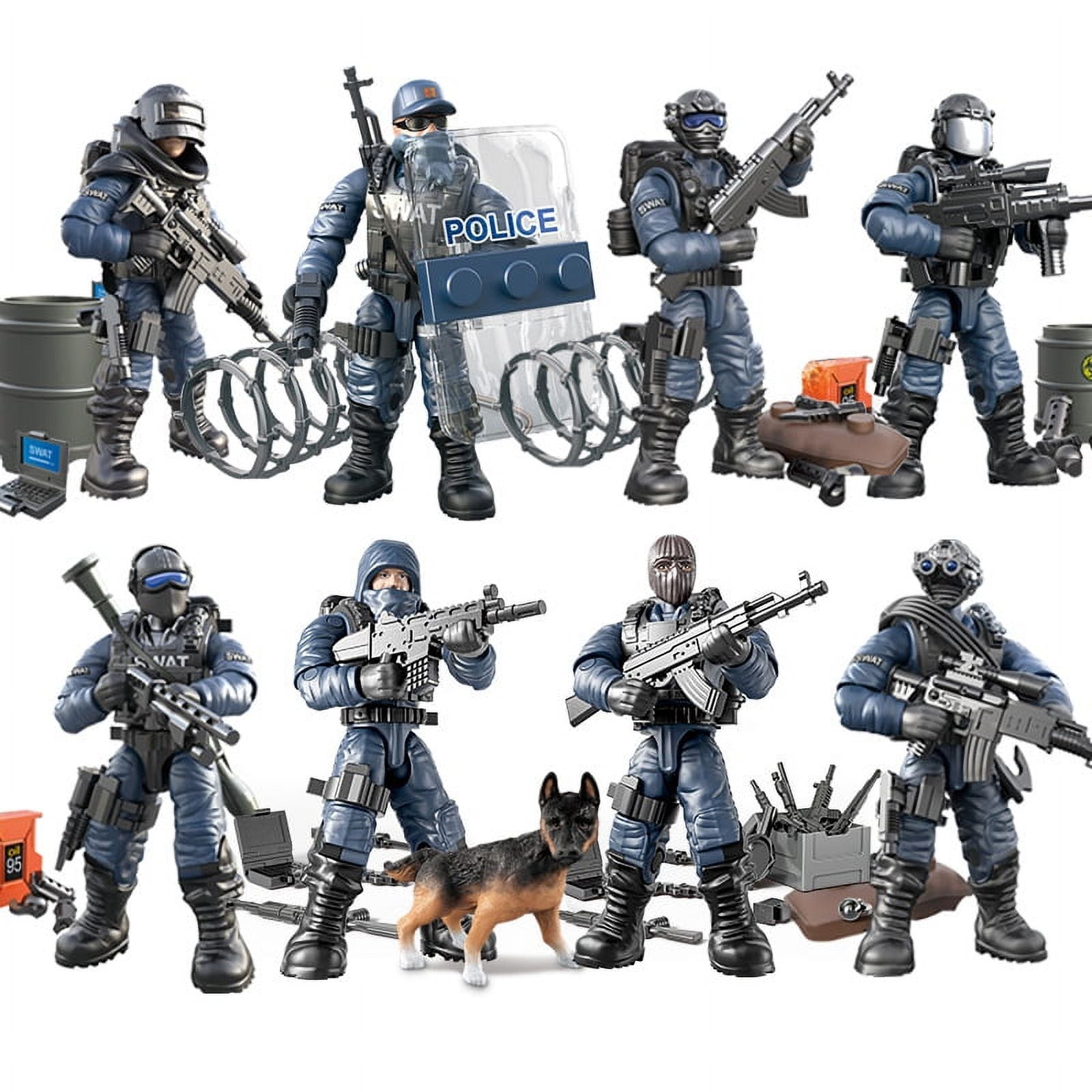8Pcs a Set Special Forces Mini Action Figure,Army Men Toy Soldiers SWAT ...