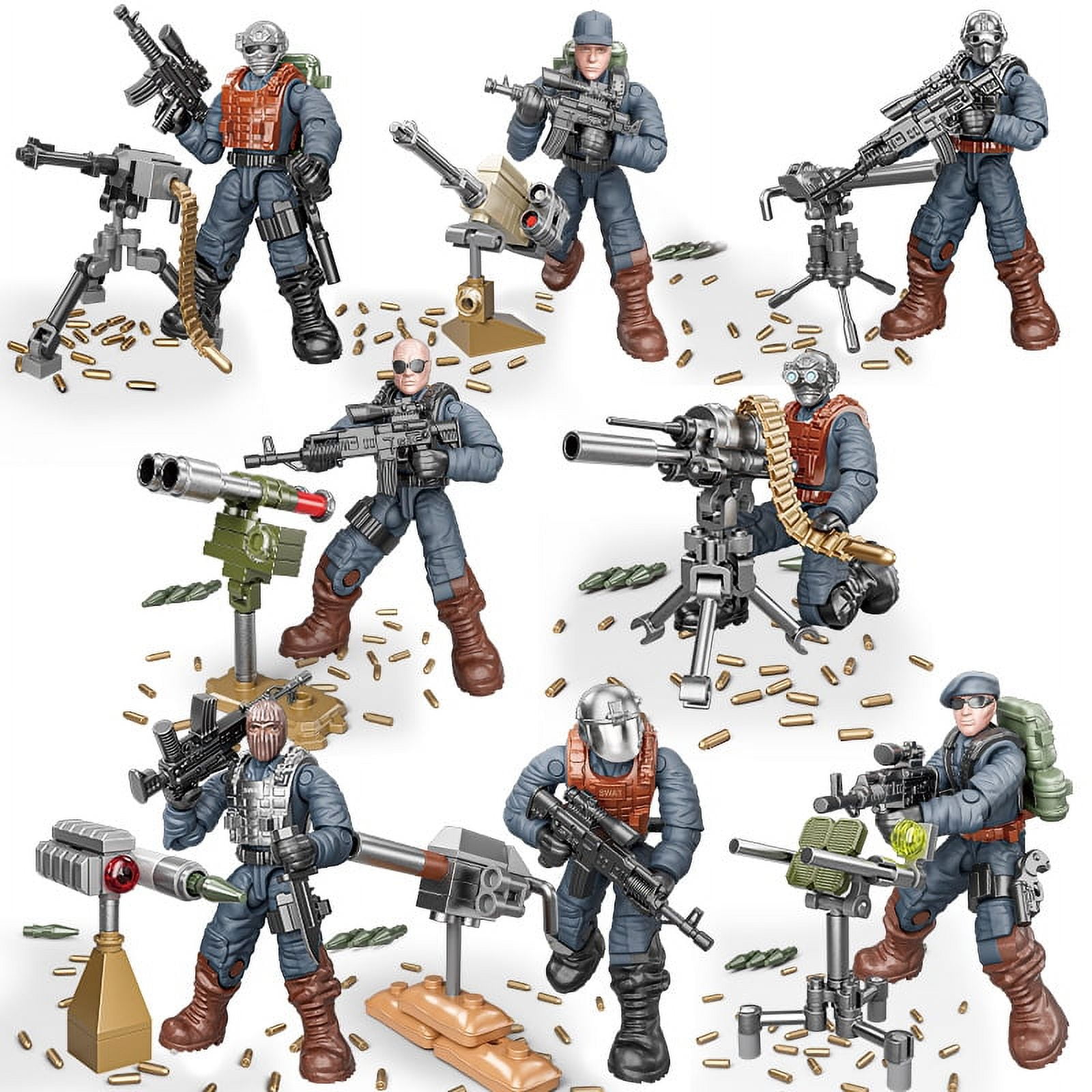 8Pcs a Set Special Forces Mini Action Figure,Army Men Toy Soldiers SWAT ...