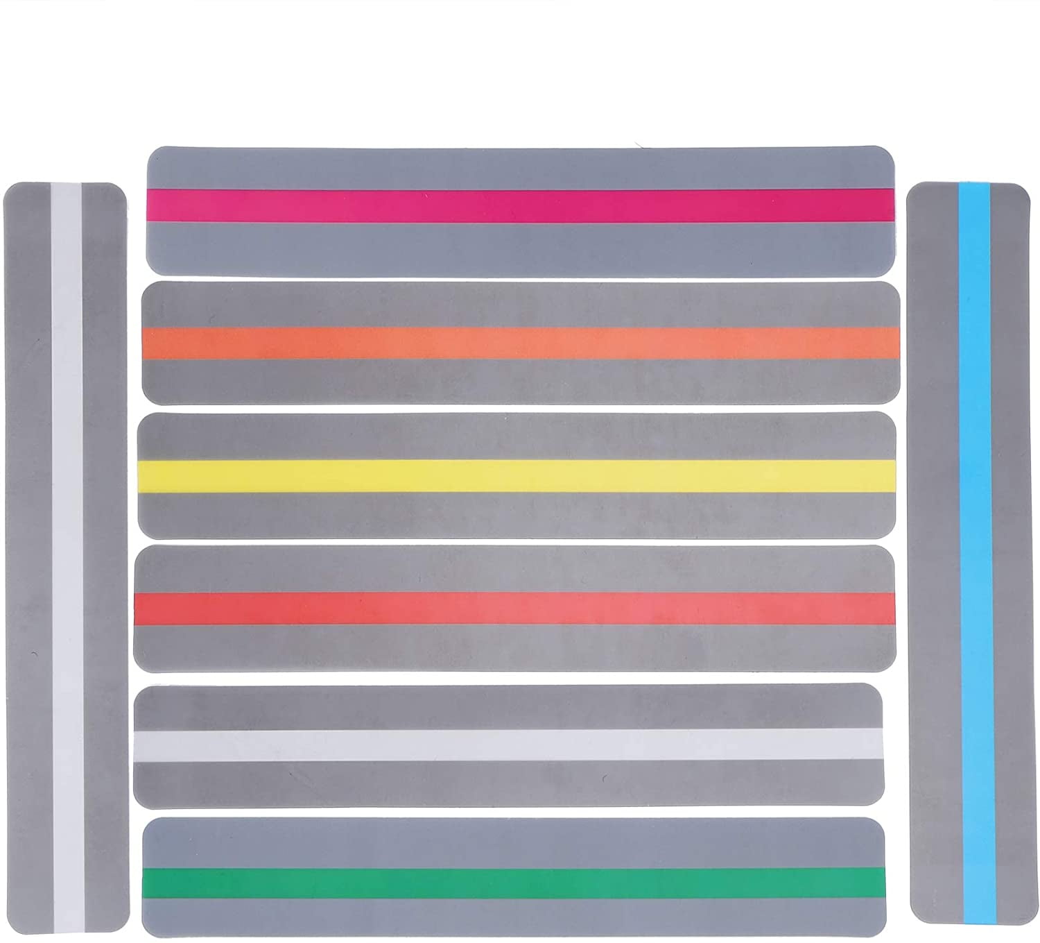 8Pieces Colorful Plastic Reading Guided Strips Highlight Strips Colored ...