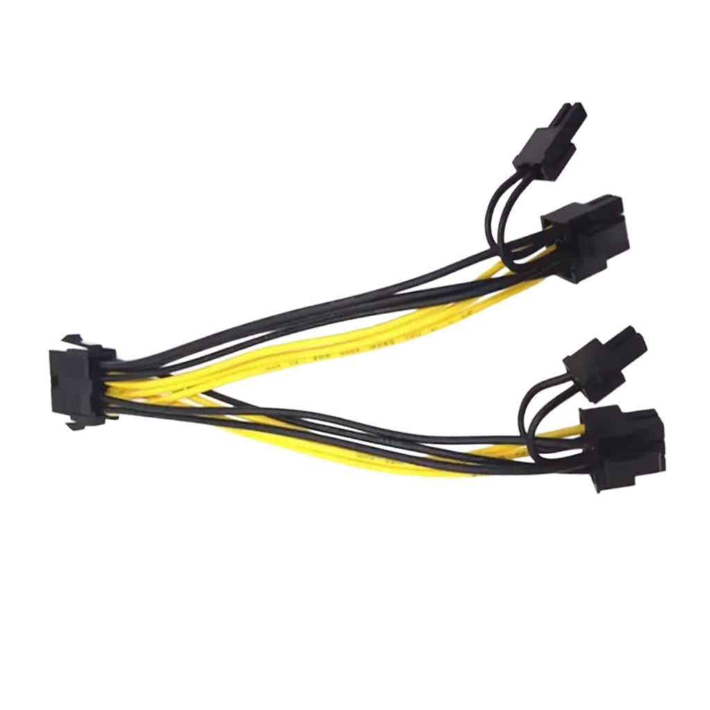 8Pin Female To Two 6+2pin Male Graphics Cards Power Cord PCIE 8Pin To 6 ...