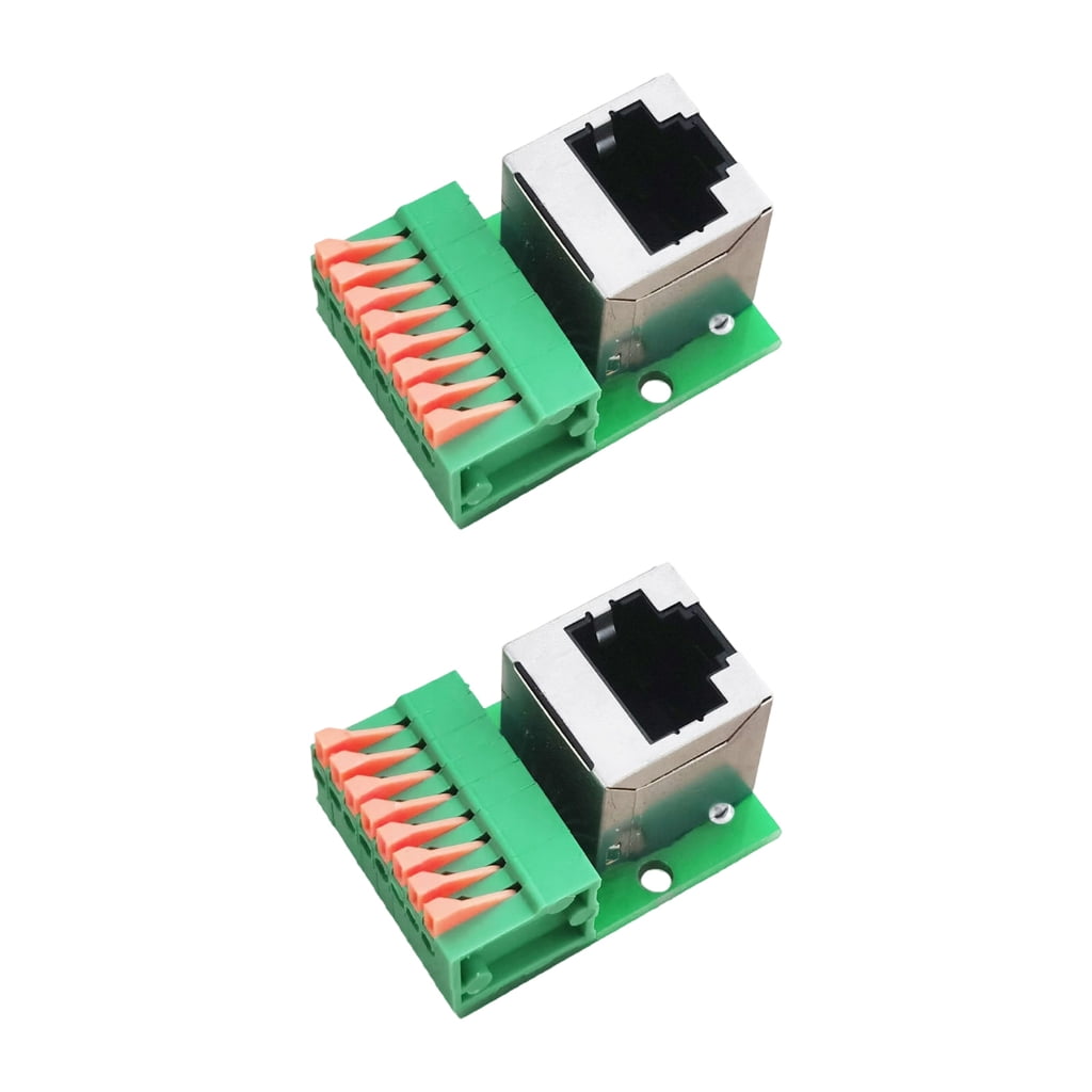 8Pin RJ45 Ethernet Terminals Block Connectors DIN Rails Adapters Board ...