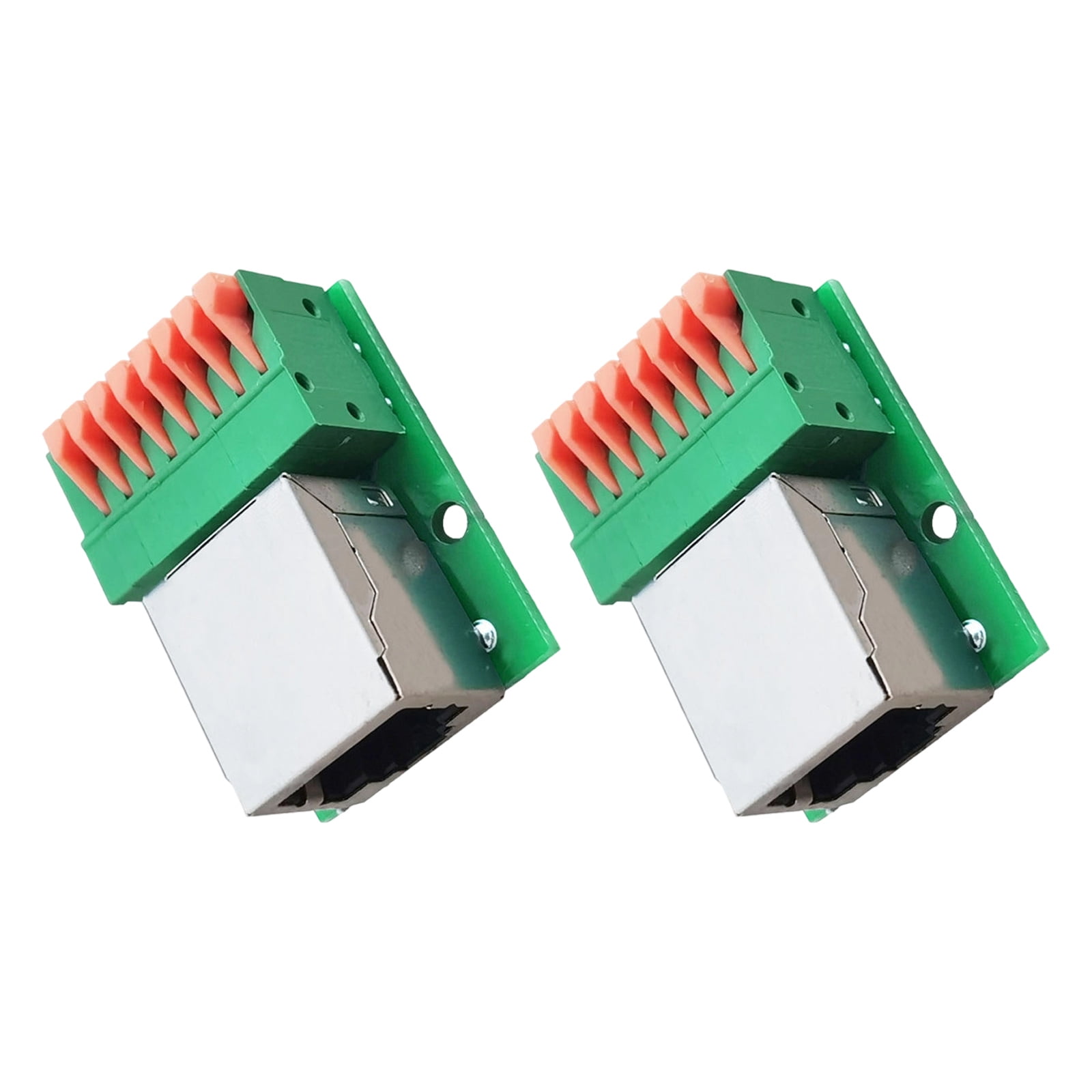 8Pin RJ45 Ethernet Terminals Block Connectors DIN Rails Adapters Board ...