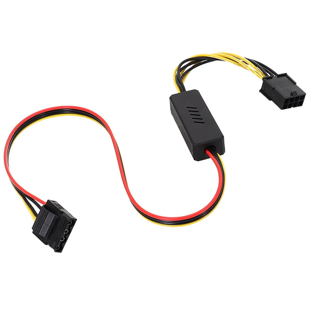 8Pin To 4Pin Molex Hard Drive Power Supply Adapter Connectors Cable 12V ...