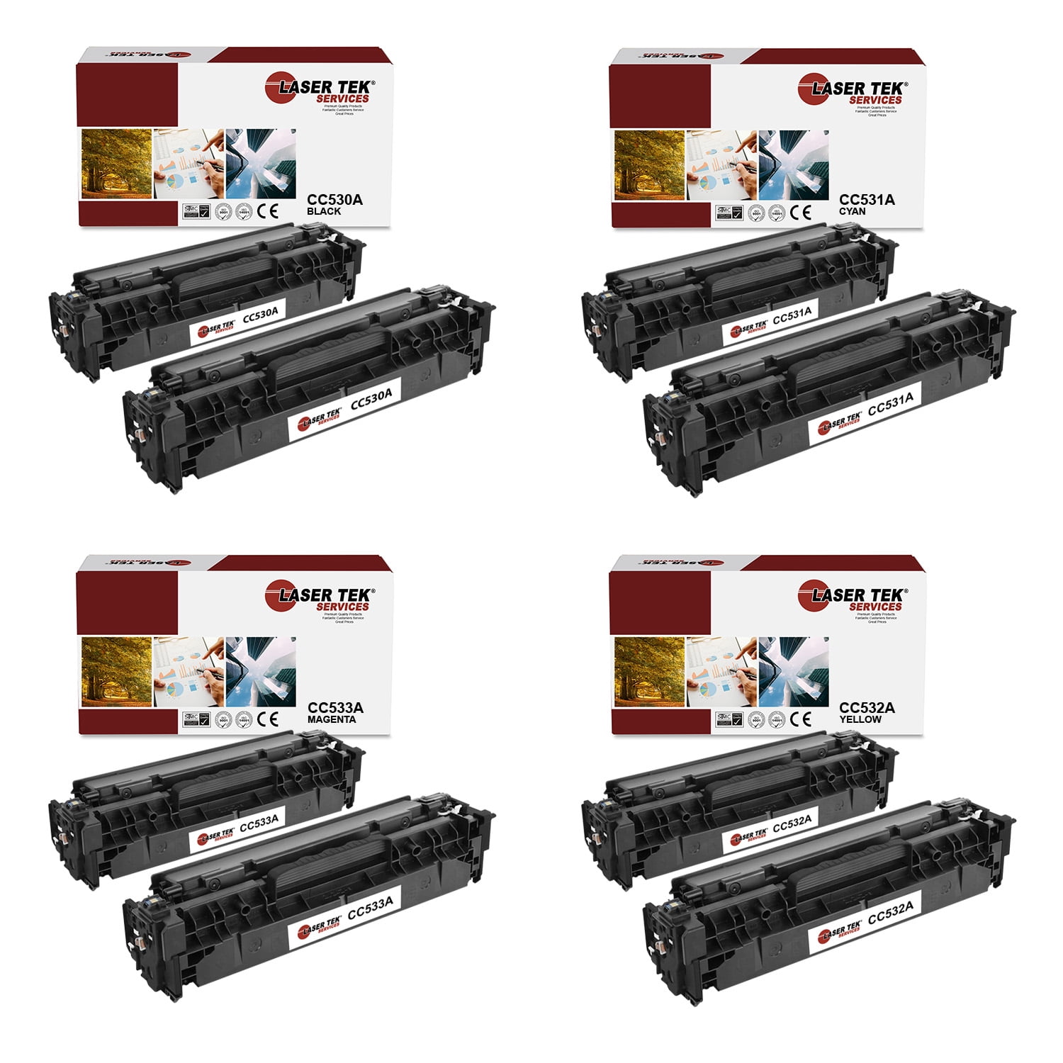 8Pk LTS 304A B C M Y Compatible for HP LaserJet CP2025 CP2025n Toner ...