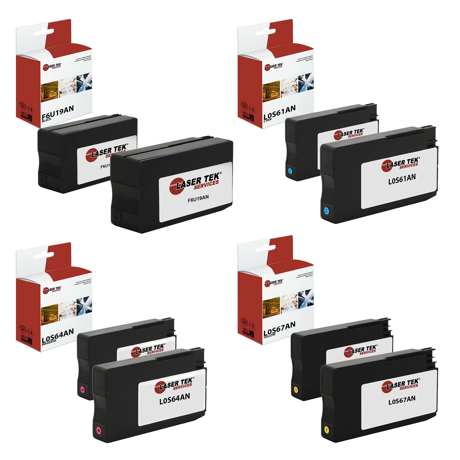 8Pk LTS 952XL BCMY HY Compatible for HP OfficeJet 7740 8210 8216 8218 ...