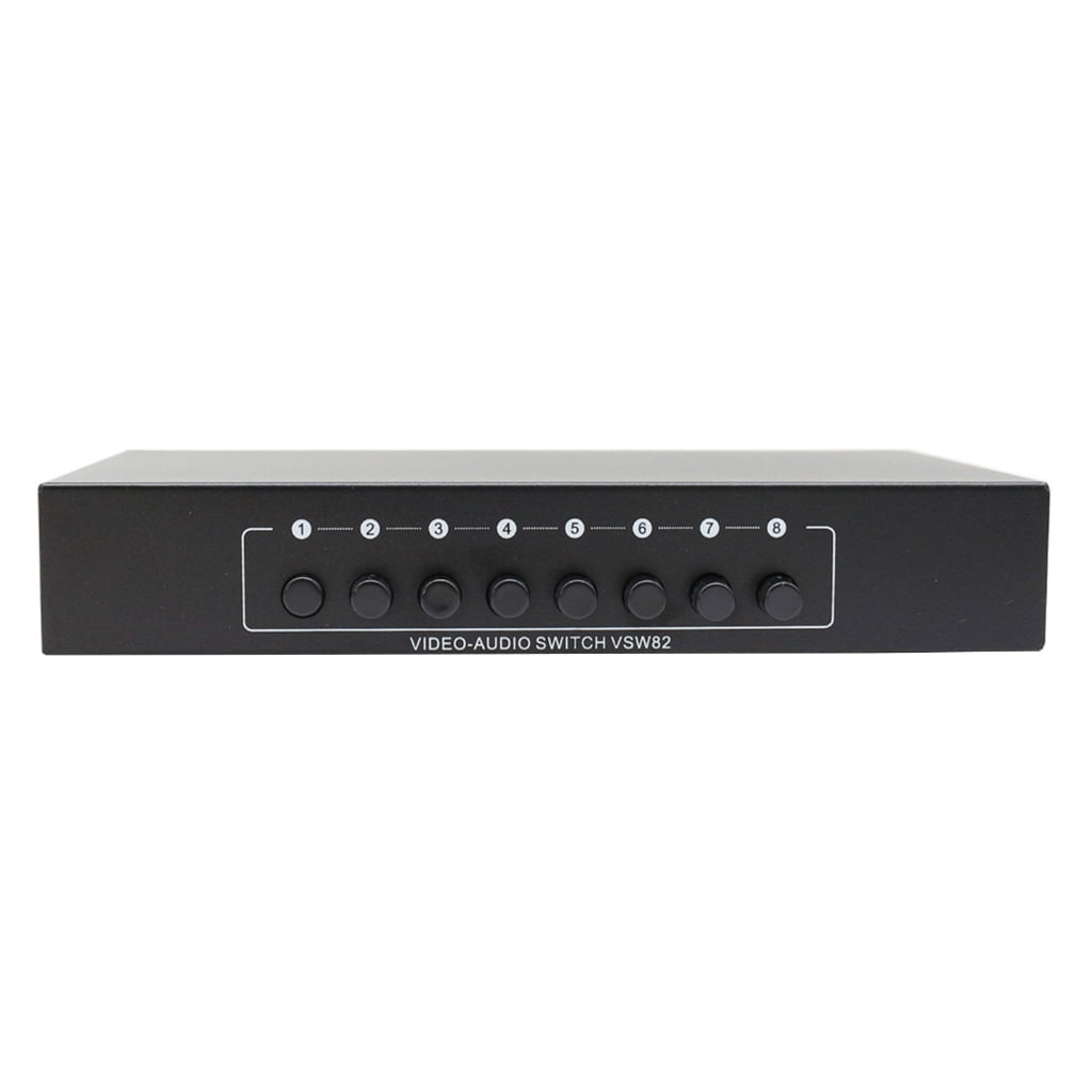 8Port 3RCA AV Switcher Metal Housing 8 Port Composite 3RCA Video audios ...