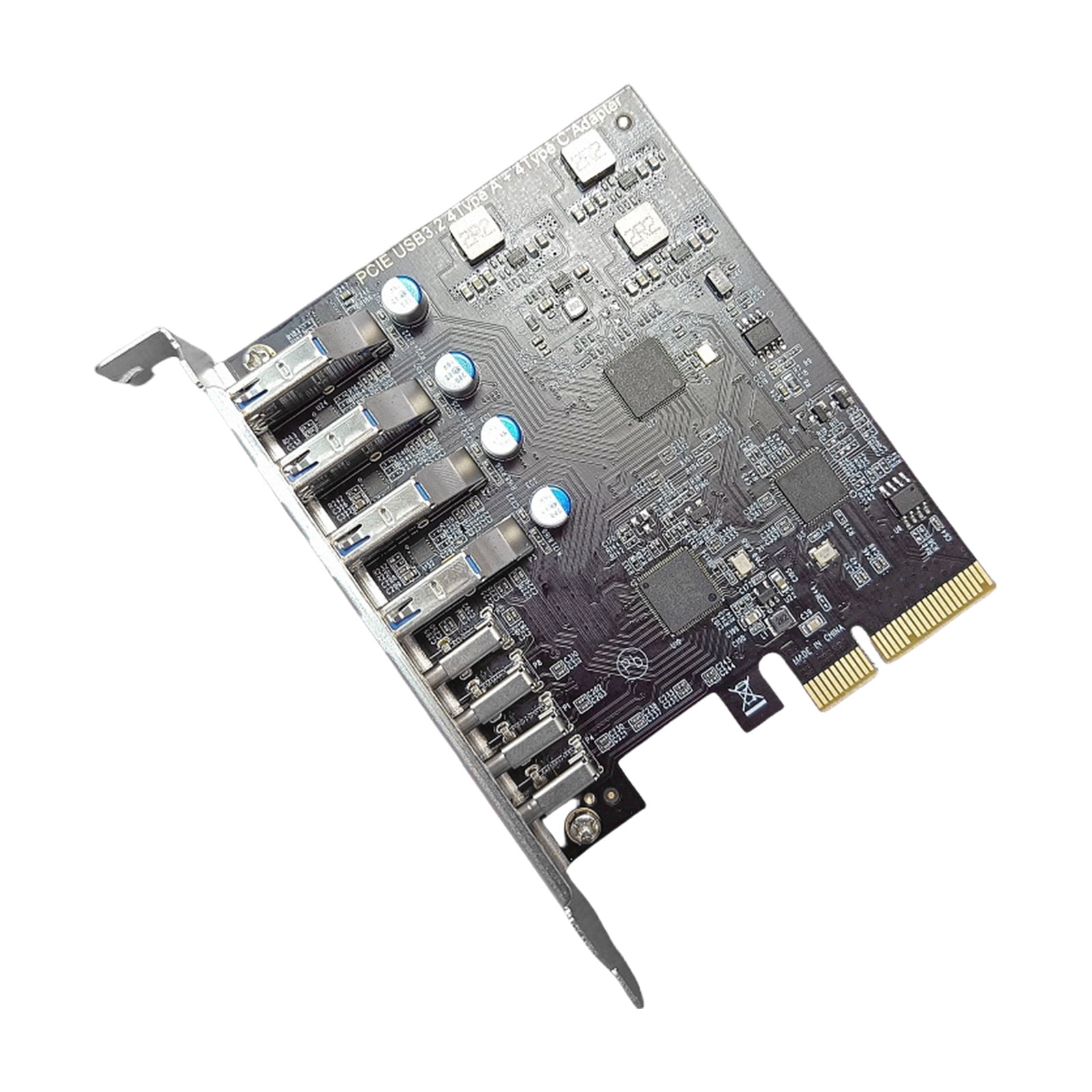 8Port USB 3.2 TypeA and TypeC PCIe Expansion Card with 10Gbps Transfer ...