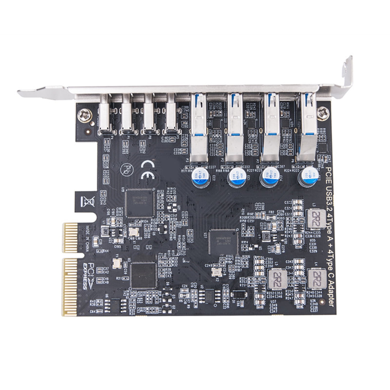 8Port USB 3.2 TypeA and TypeC PCIe Expansion Card with 20Gbps Transfer ...