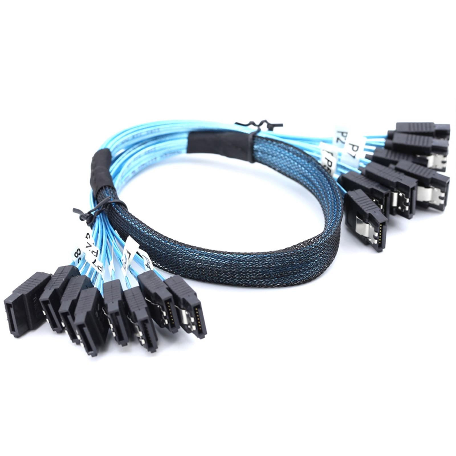 8Ports 7Pin SATA3 to SATA3 Cable SATAIII 6Gbps Interfaces Cables for ...