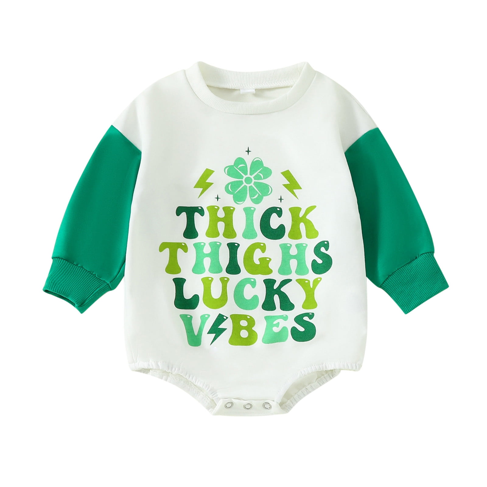 8QIDA Boys Girls Long Sleeve Irish Festival Letter Print Romper Bodysuit Fall Clothes 9-12 ...