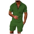 8qida Casual Mens Sets 2 Piece Outfits Summer Navy Blue Male Casual