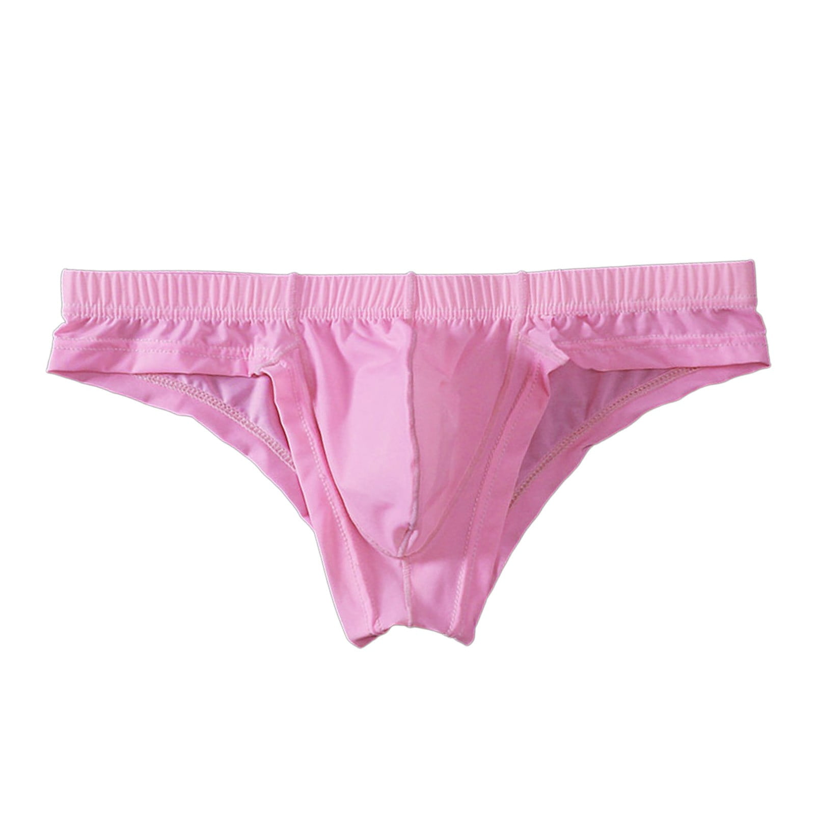 8QIDA Mens Ice Silk Transparent Underwear Bagless Tight Triangle Pants ...