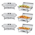 8QT Chafing Dishes for Buffet Set of 6, Warmers Set with Lid & Foldable ...
