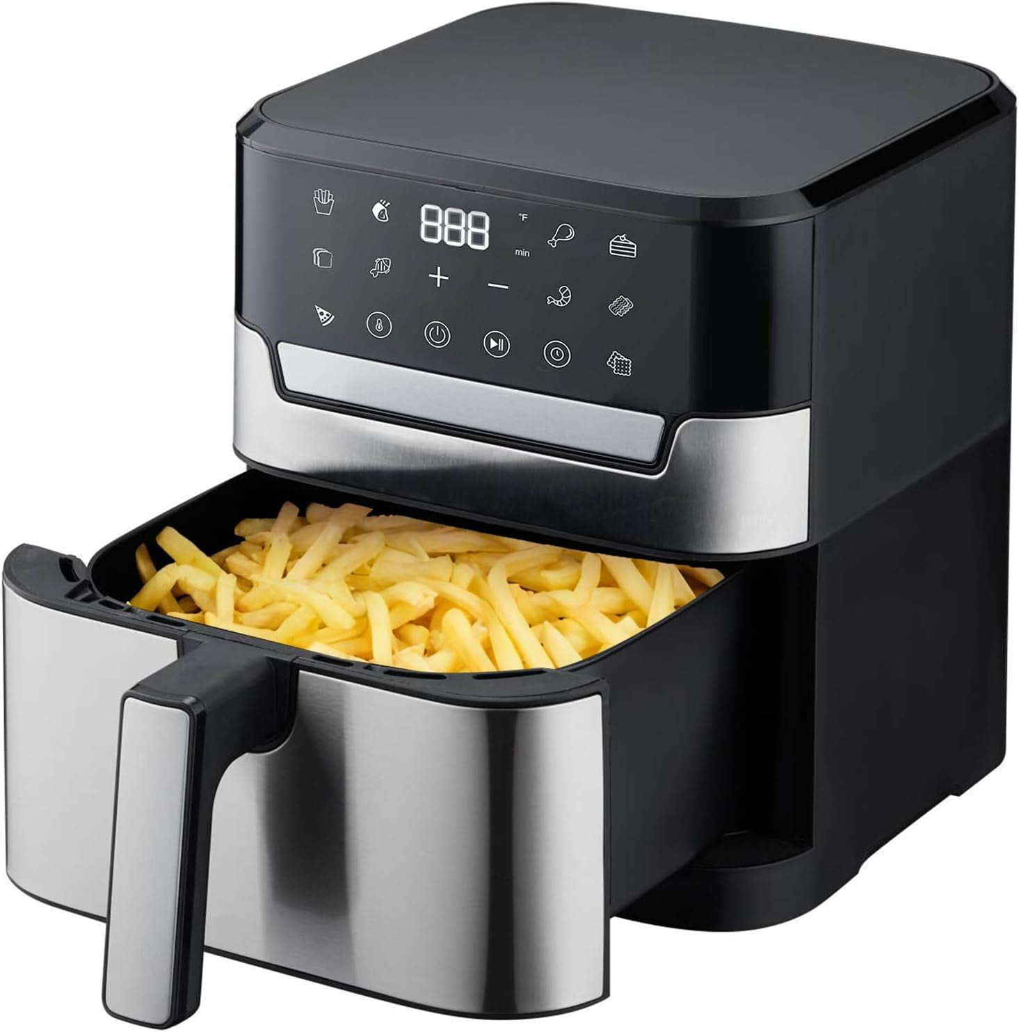 8QT Digital Air Fryer, 1500W Electric Air Fryer Toaster Oven, Oil -Free ...