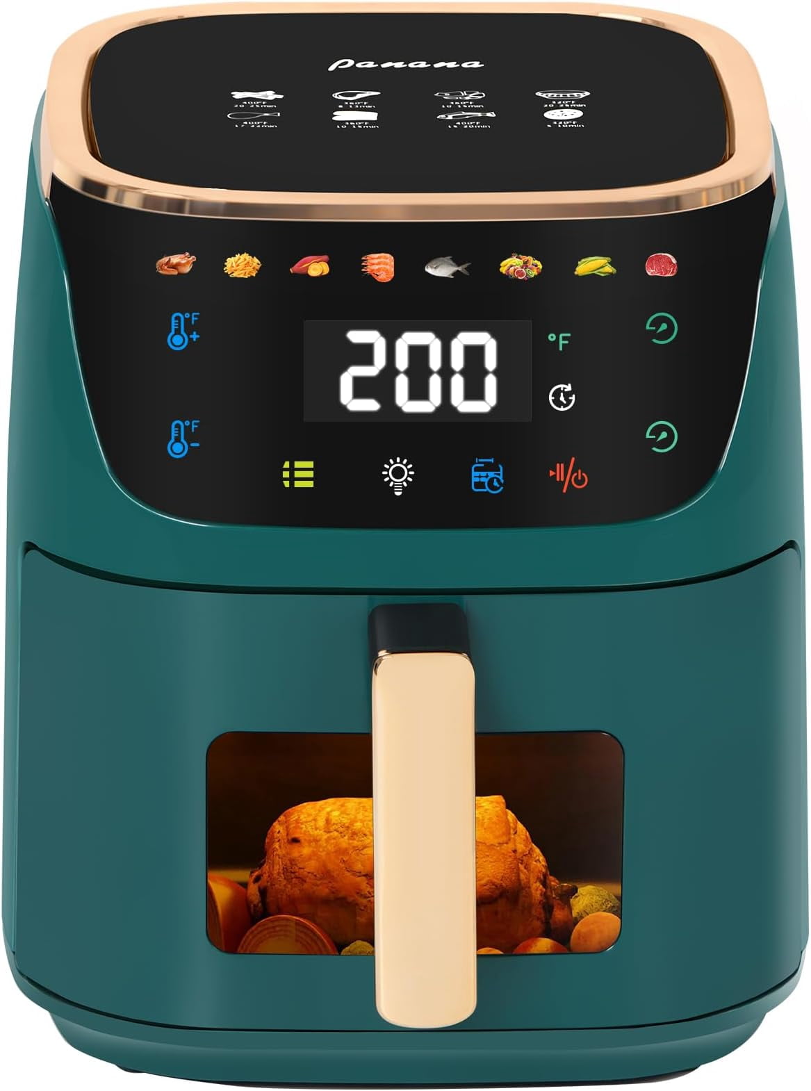 8QT Large Air Fryer Compact, 8 Preset Menus Airfryer, One-Touch Digital ...