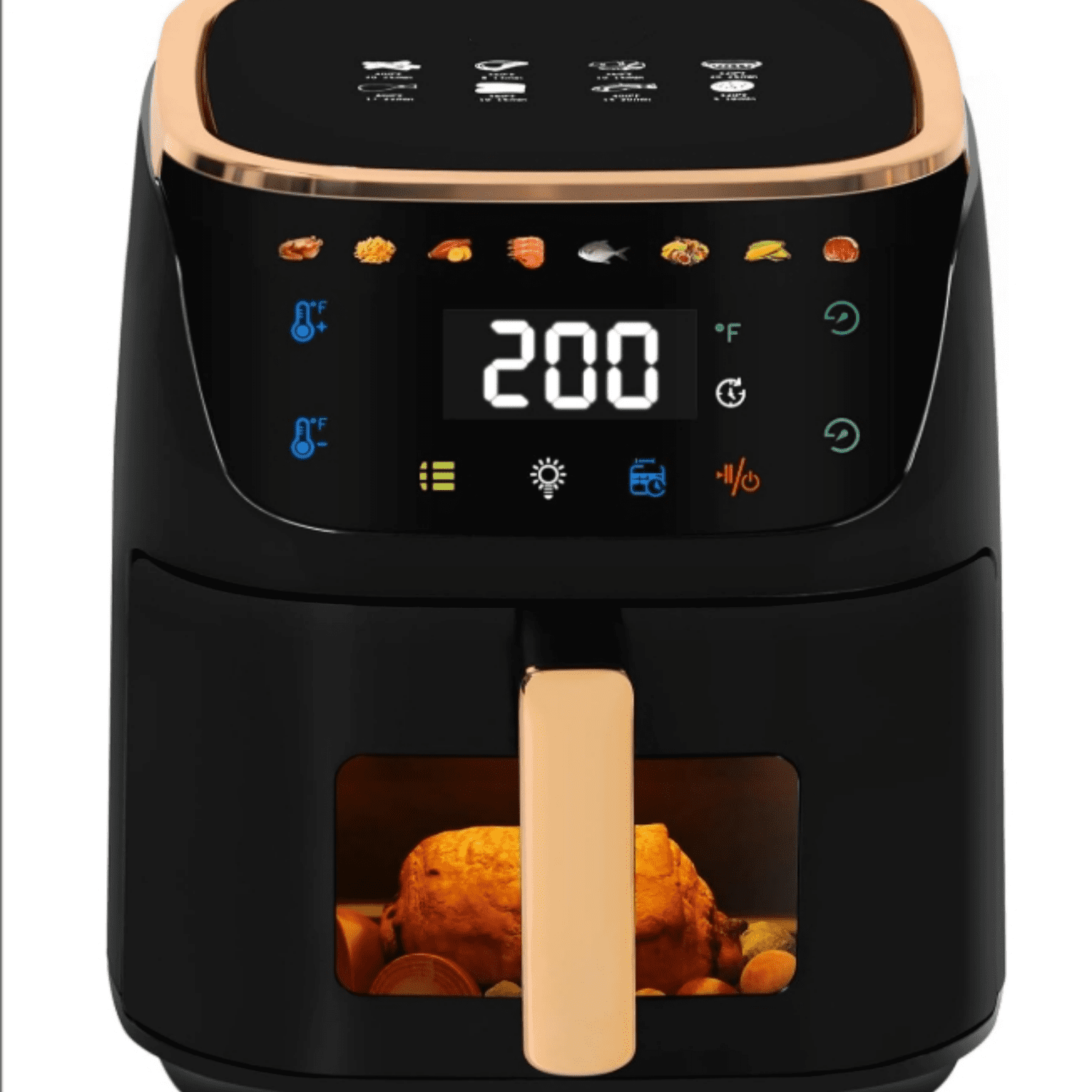 8QT Large Air Fryer Compact, 8 Preset Menus Airfryer, One-Touch Digital ...