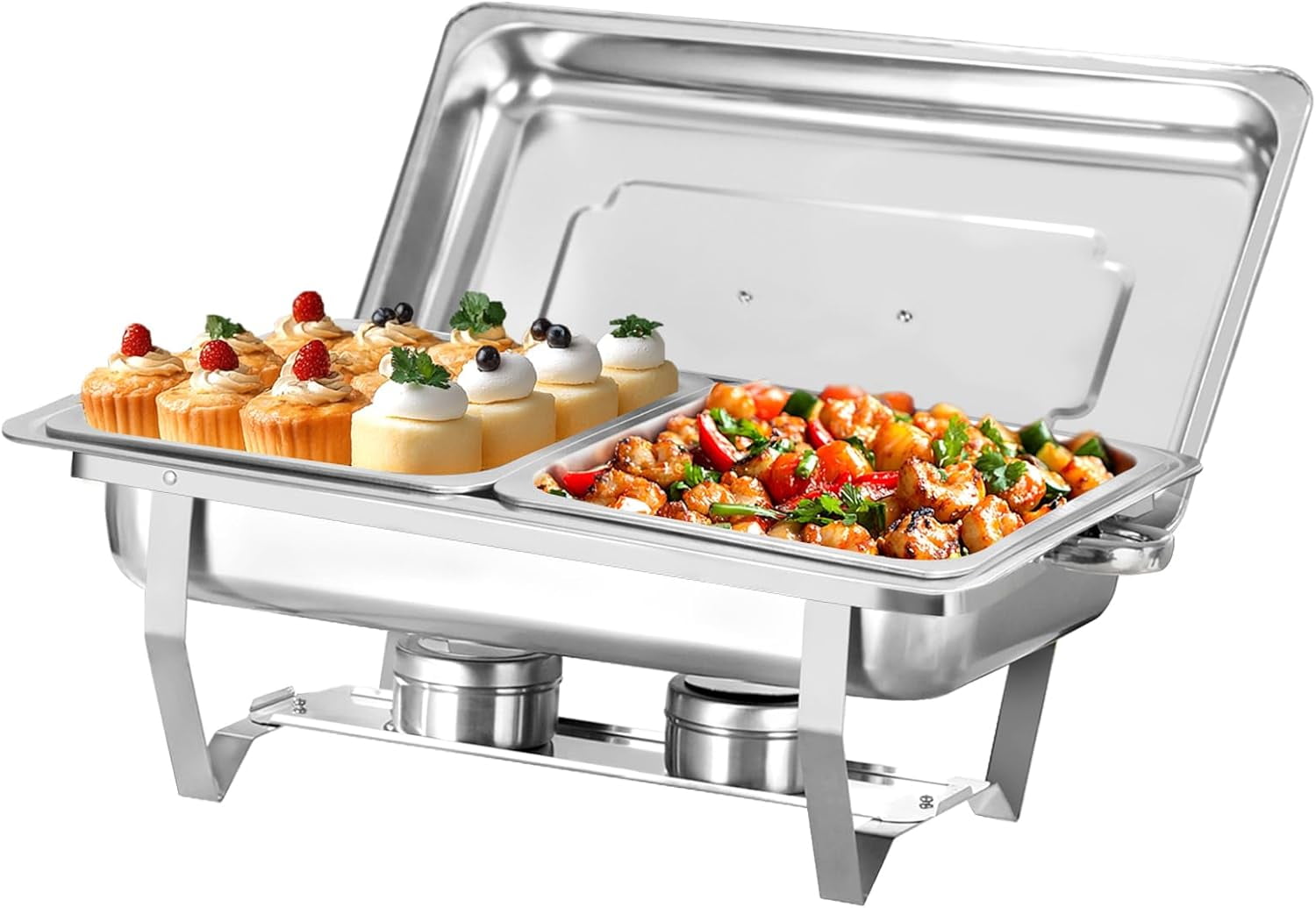 8QT Rectangular Chafing Dish Buffet Set Stainless Steel Catering ...