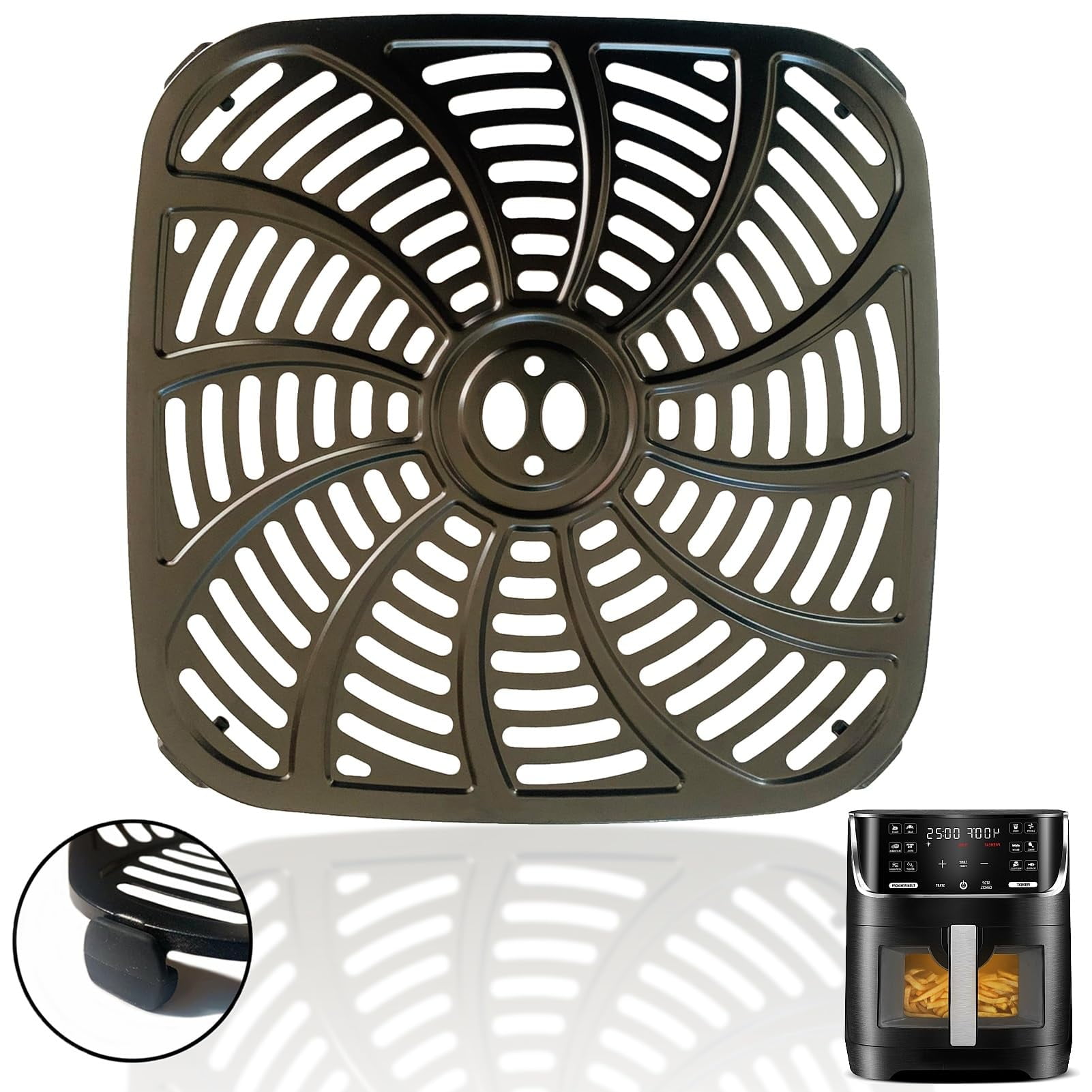 8QT Square Air Fryer Crisper Plate for Gourmia GAF824 Air Fryers ...