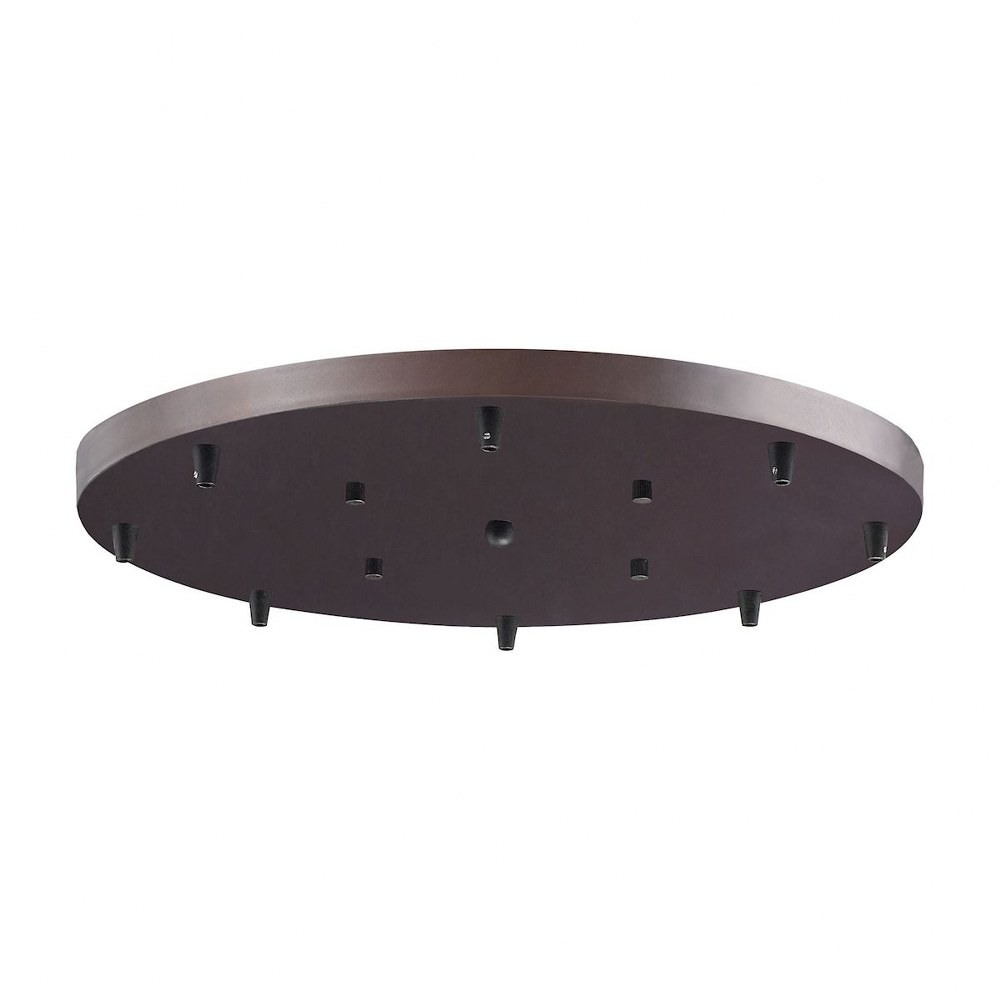 8R-OB-Elk Lighting-Accessory - Round Pan in Transitional Style with Mid ...