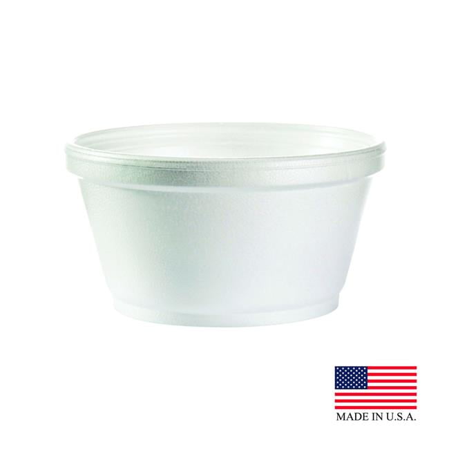 8SJ20 PE 8oz Executive Squat Foam Container - Pack of 1000 - Walmart.com
