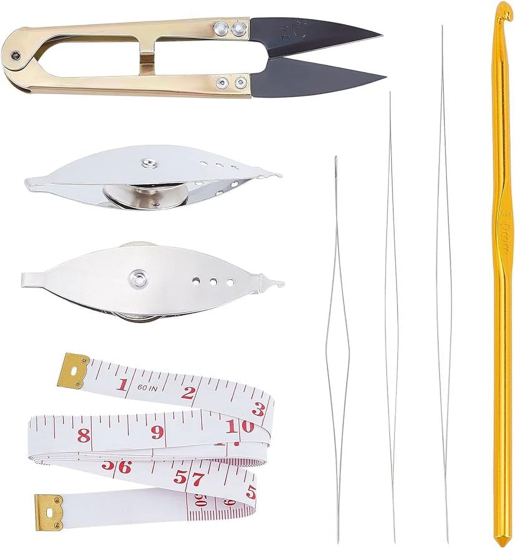 8Set Bobbin Tatting Shuttle DIY Silver Metal Needle Tatting Sewing Craft Tools with Iron ...