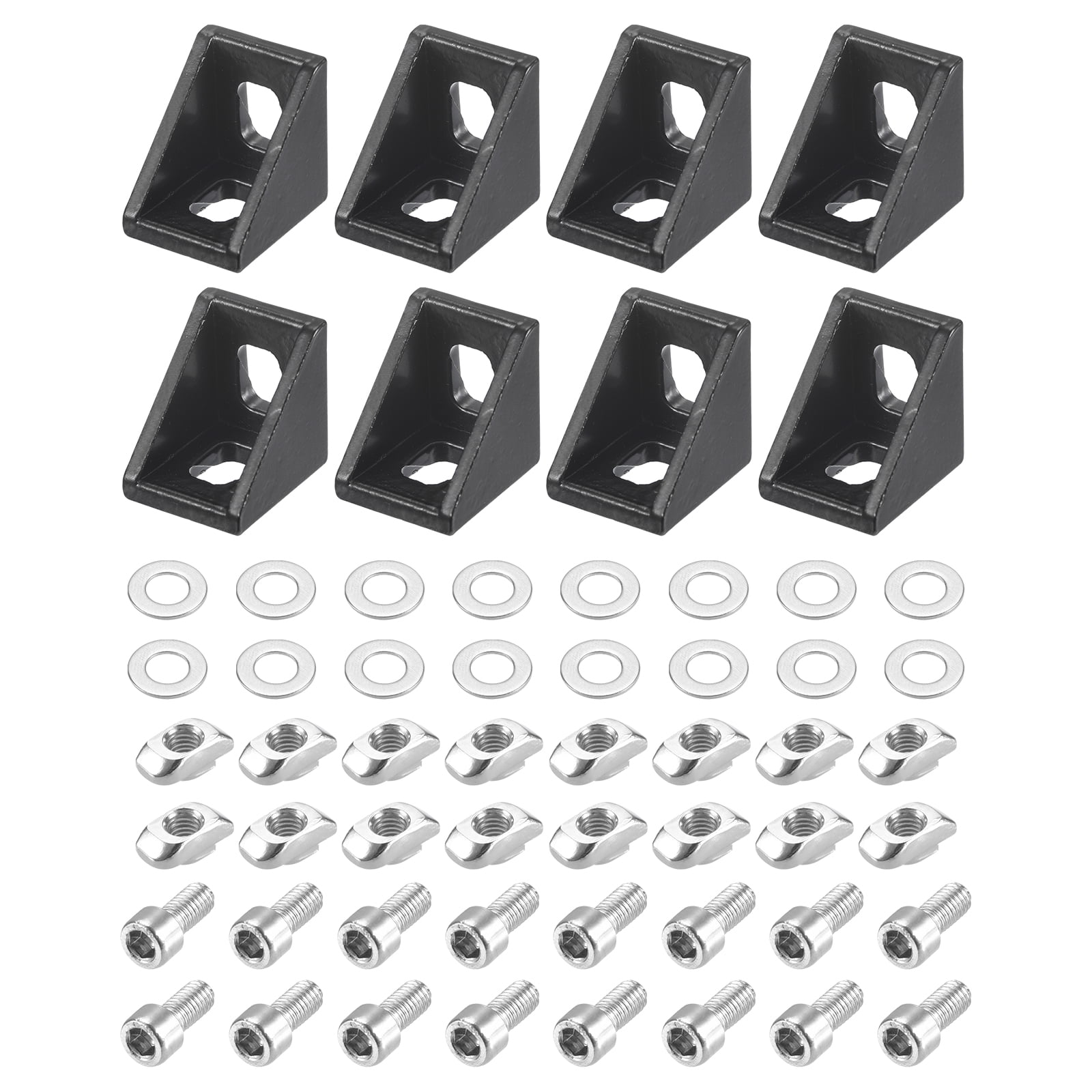 8Sets 2020 European Inside Corner Bracket Gusset Kits, 20x20x17mm ...