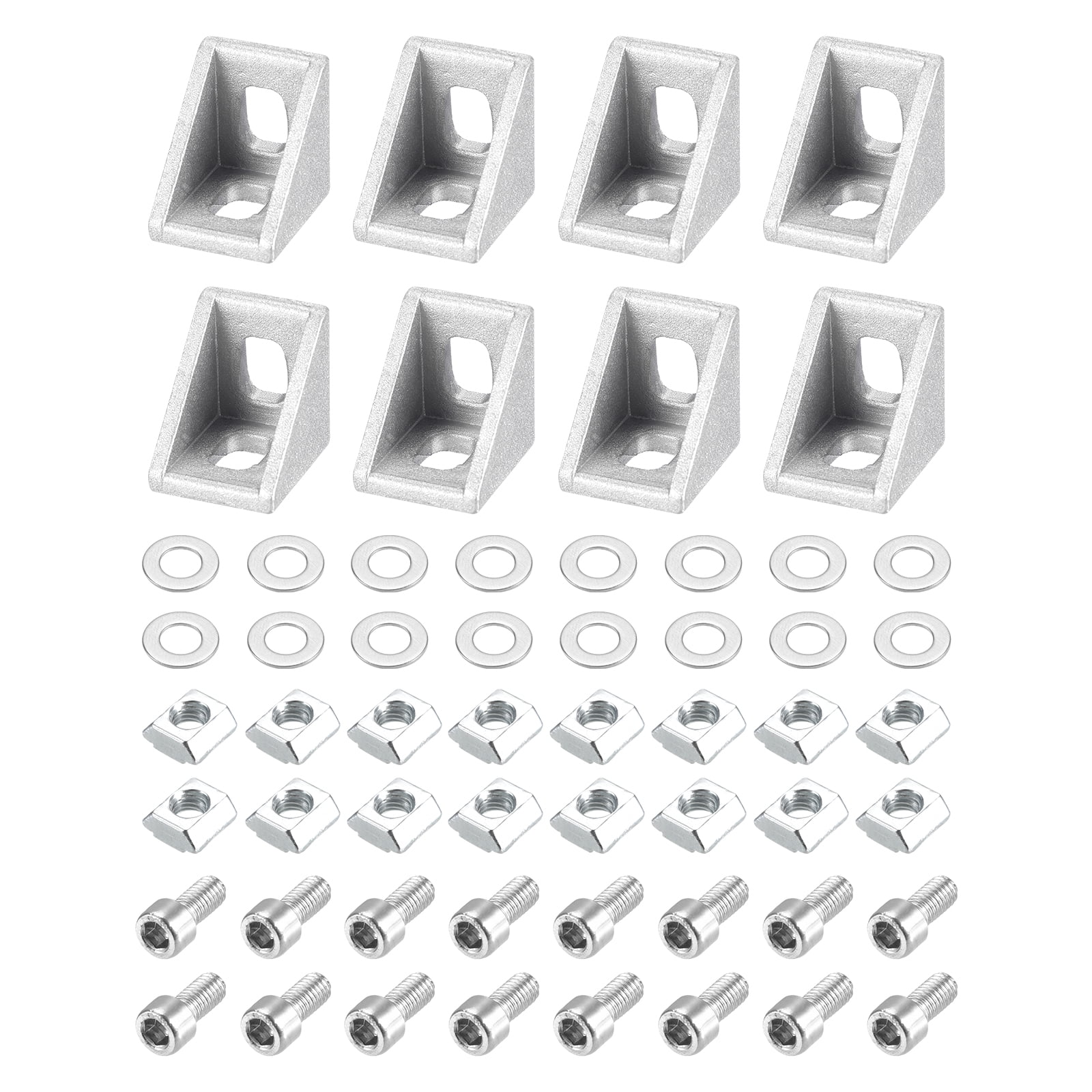 8Sets 2020 European Inside Corner Bracket Gusset Kits, 20x20x17mm ...
