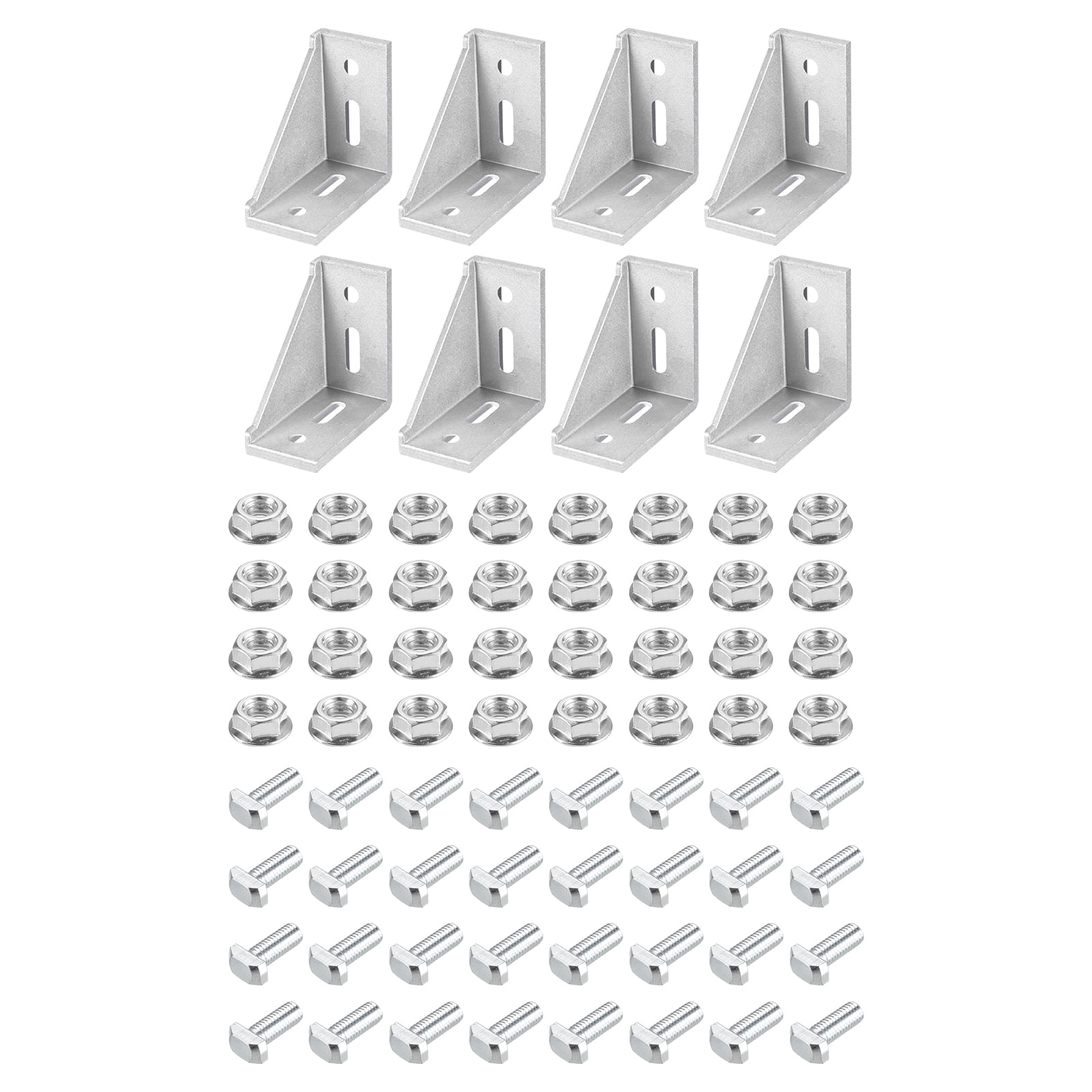 8Sets 4080 European Inside Corner Bracket Gusset Kits 77x77x40mm ...