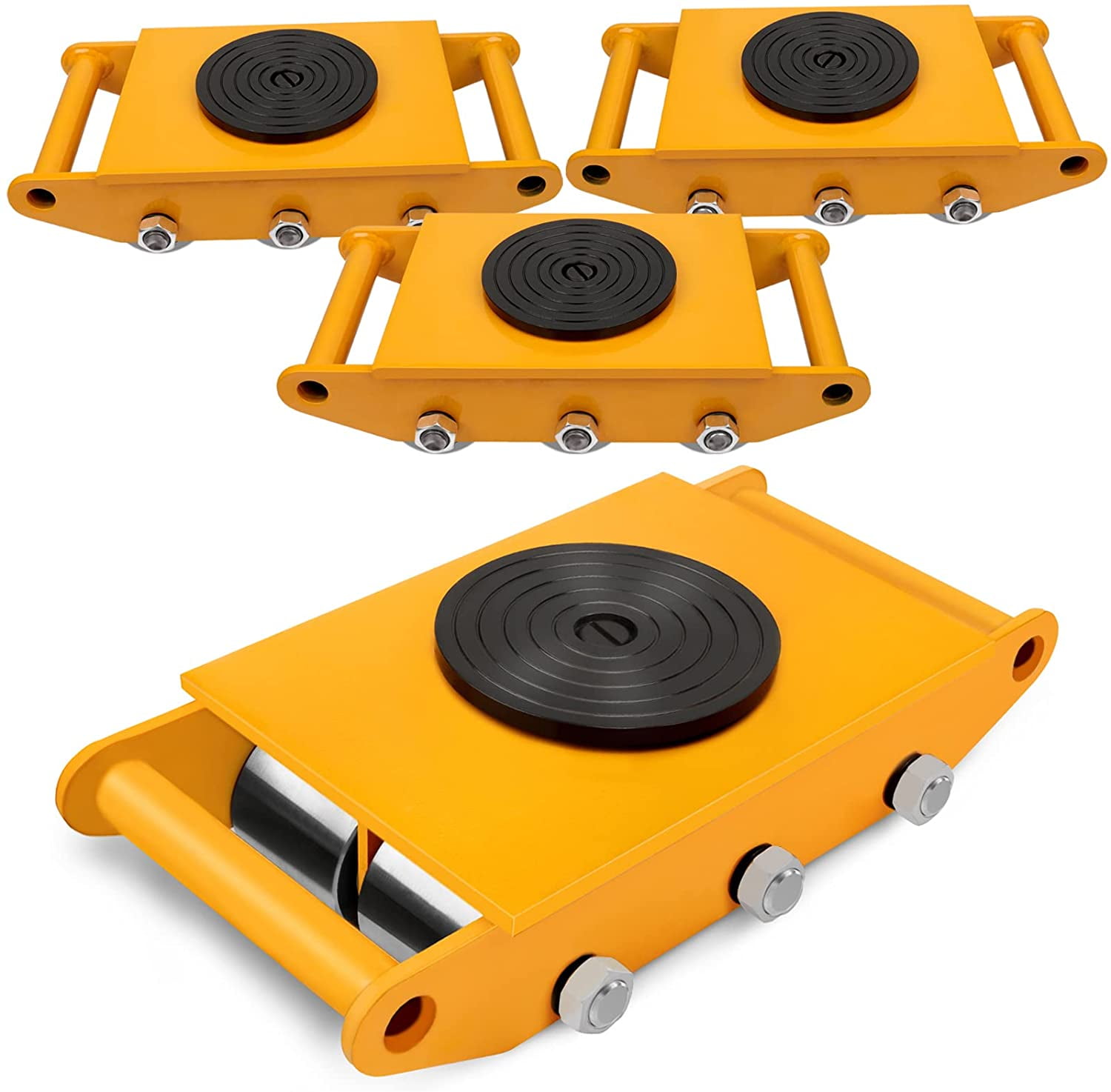 8T 17600 lbs Heavy Duty Machine Dolly Skate Machinery Roller Mover ...