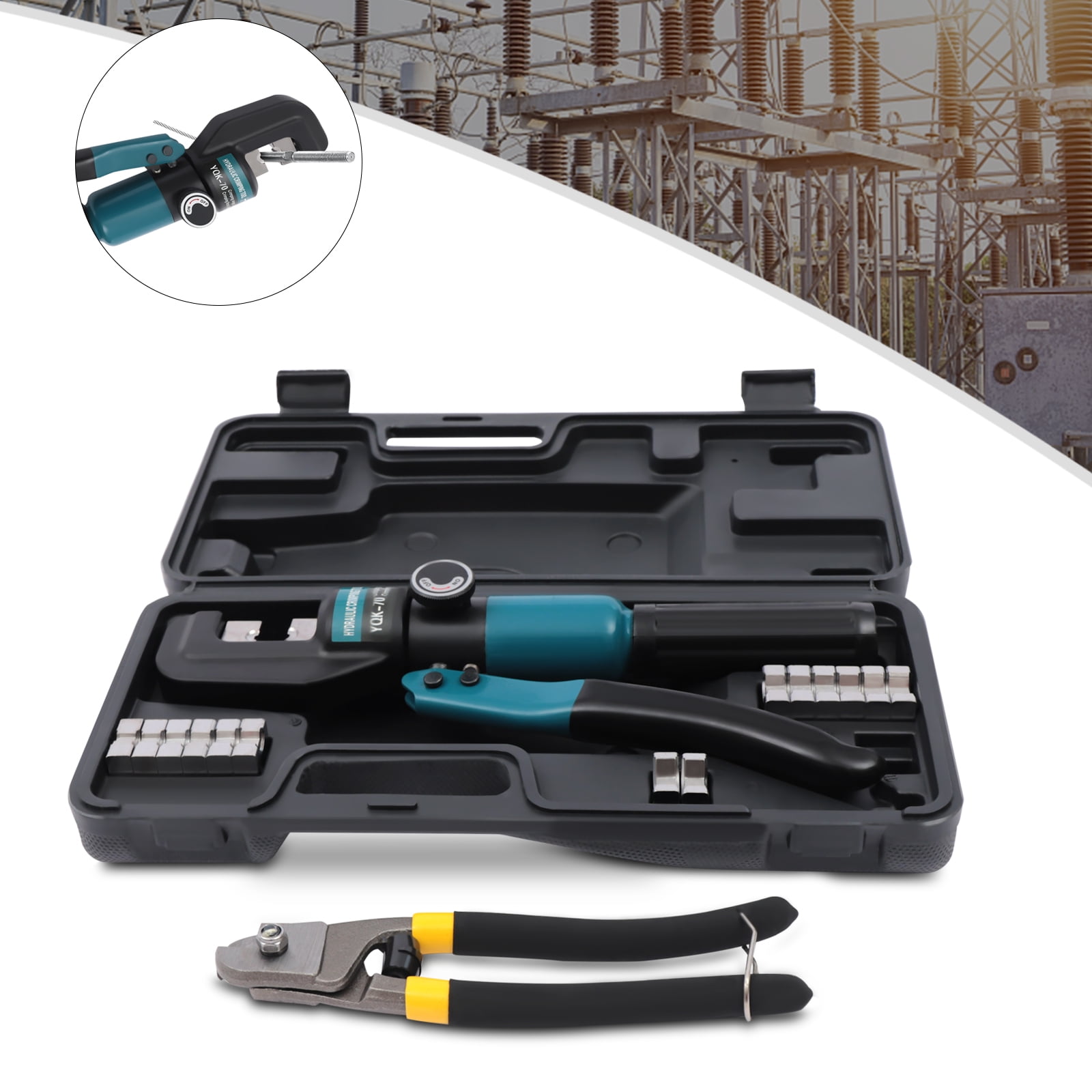 8T Hydraulic Hand Crimper Tools Set Wire Swaging Tools Hydraulic ...
