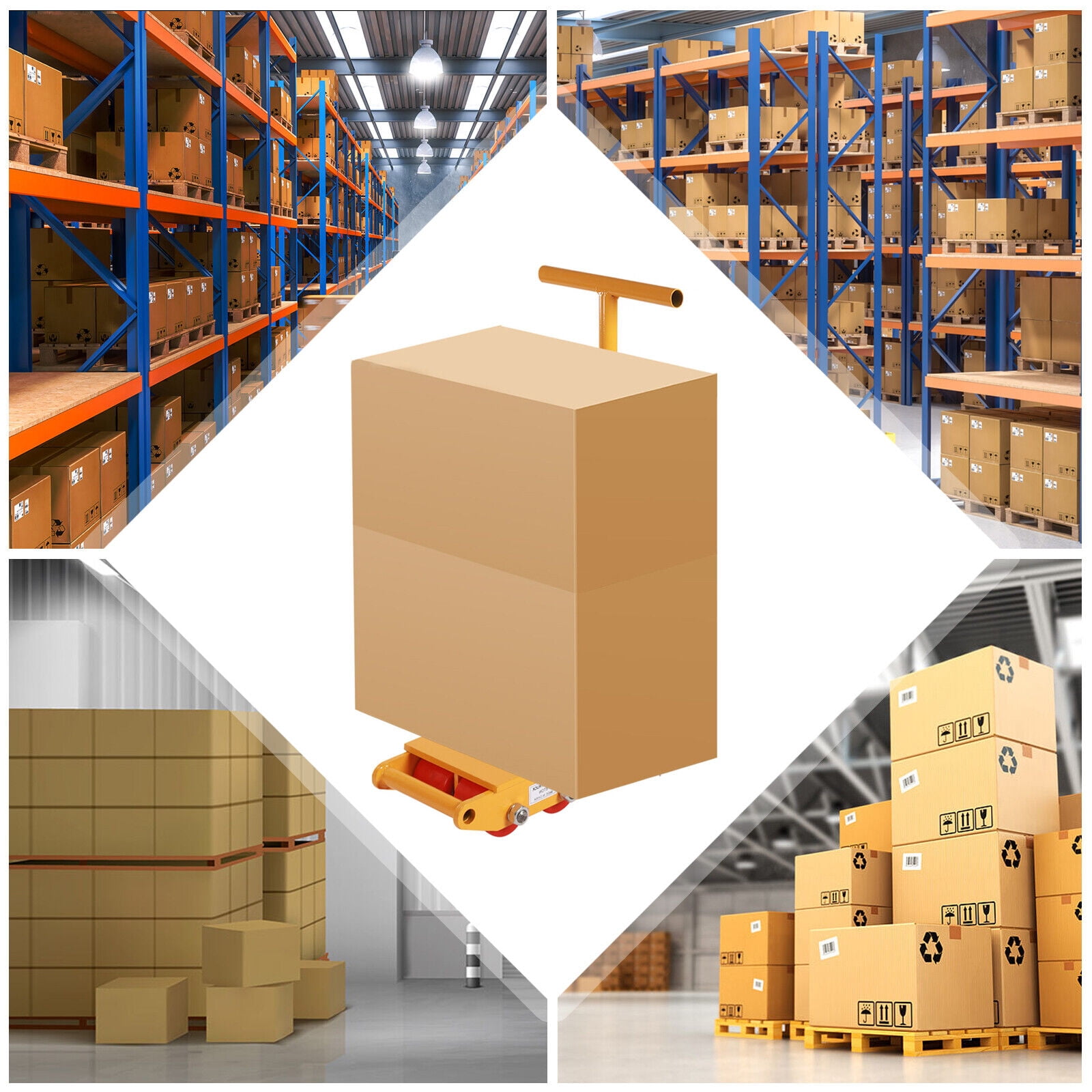 8T Machinery Mover Machine Dolly Skate Mover Cargo Trolley and Handle ...
