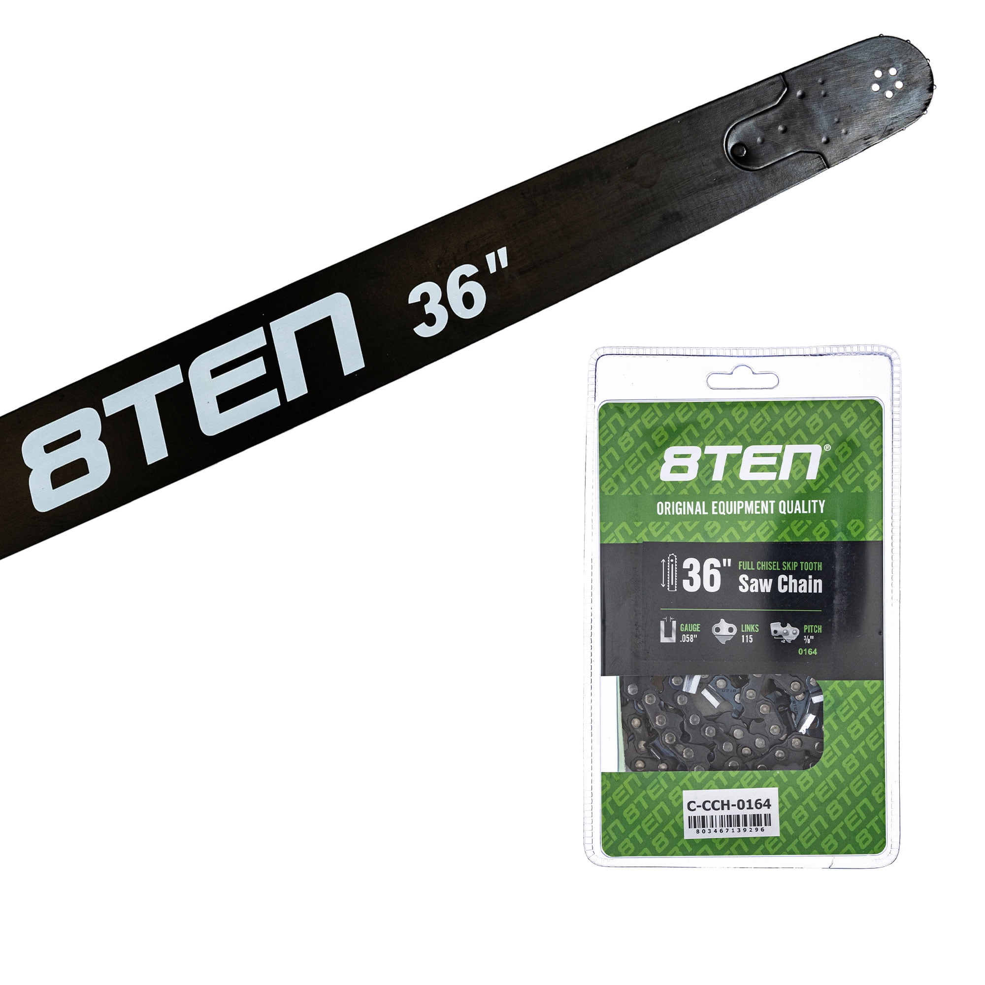 8TEN 36" Chainsaw Bar & Chain .058 3/8 115DL for Jonsered 2165 ...