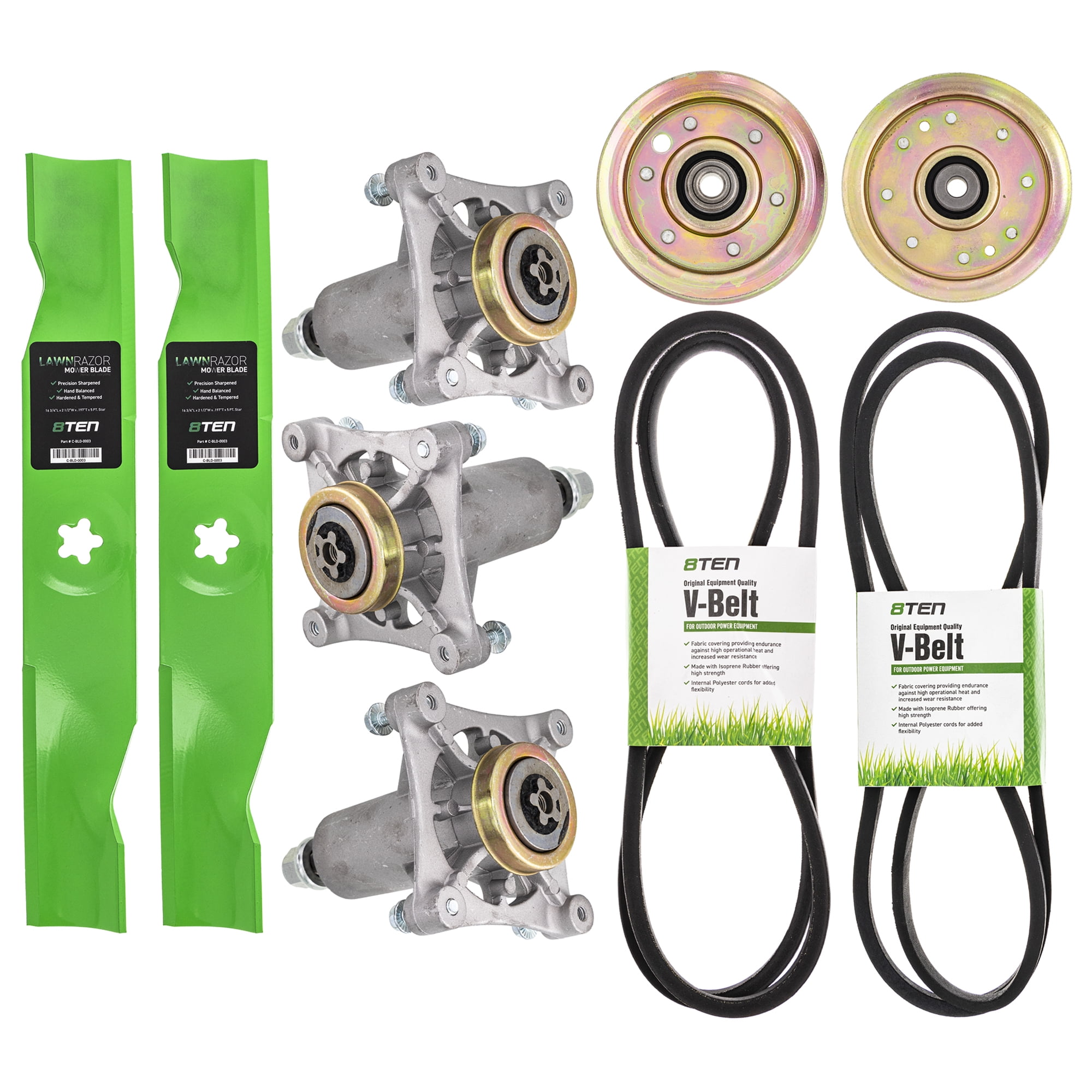 8TEN Blade Belt Spindle Idler Kit for Husqvarna 48 inch YTH1848XP ...