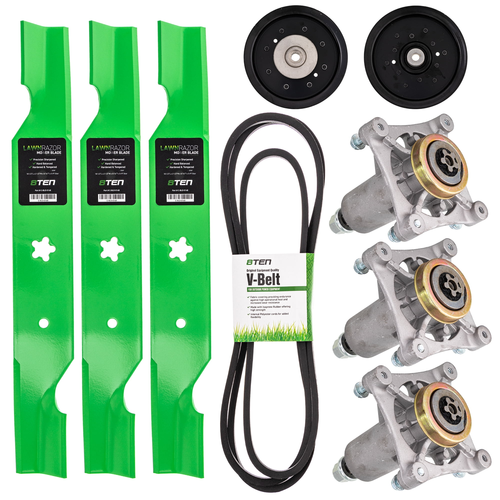 8TEN Blade Spindle Belt Idler Kit for Husqvarna 54 inch Z254 MK1005521 ...