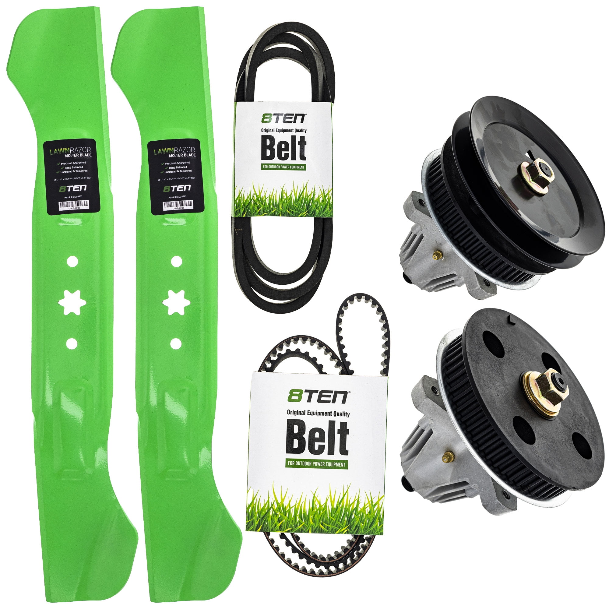 8TEN Blade Spindle Belt Kit for Cub Cadet 918-04516A 918-04512B 42-inch MK1010009 - Walmart.com