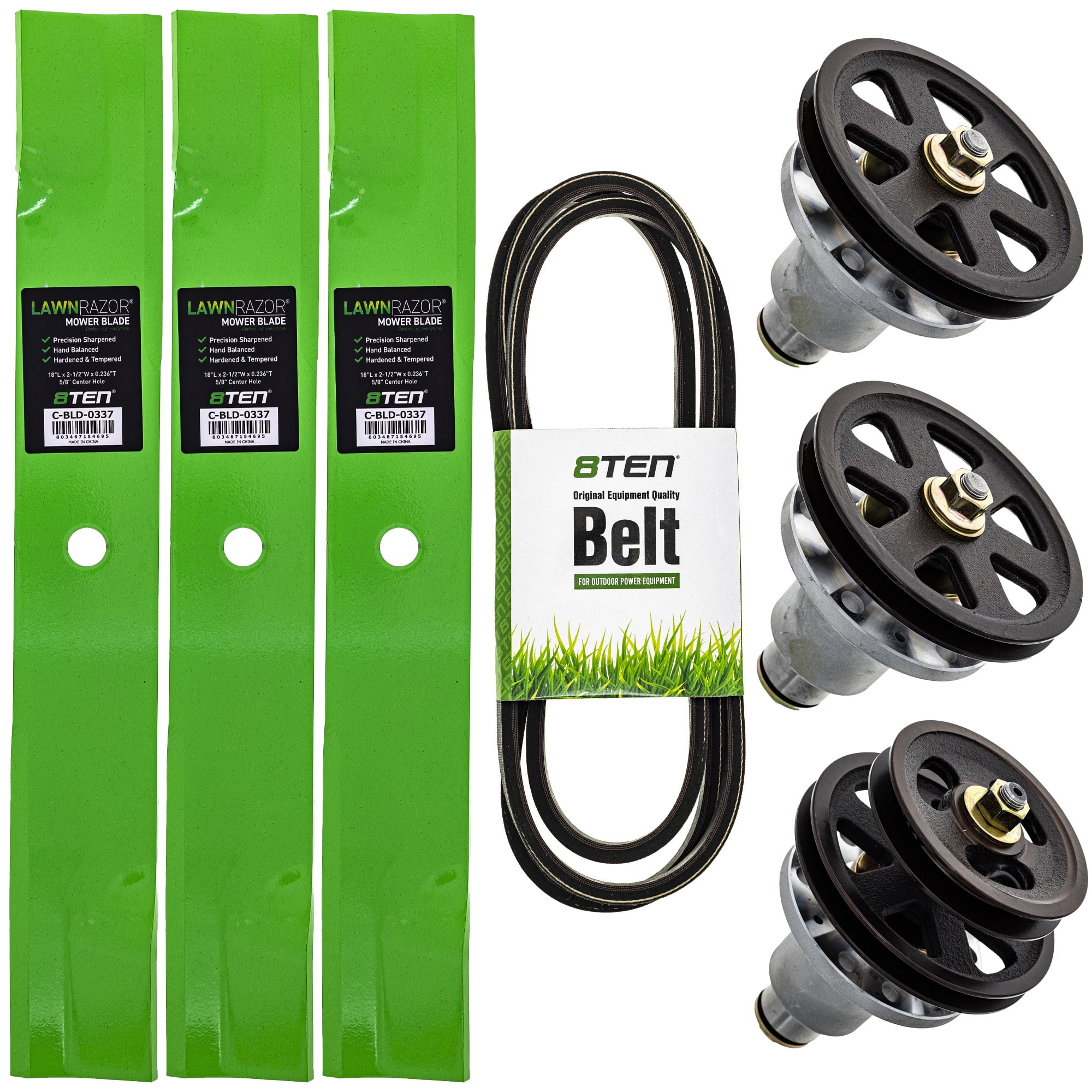 8TEN Blade Spindle Belt Kit for Exmark 1-554019 1-554033 52-inch ...