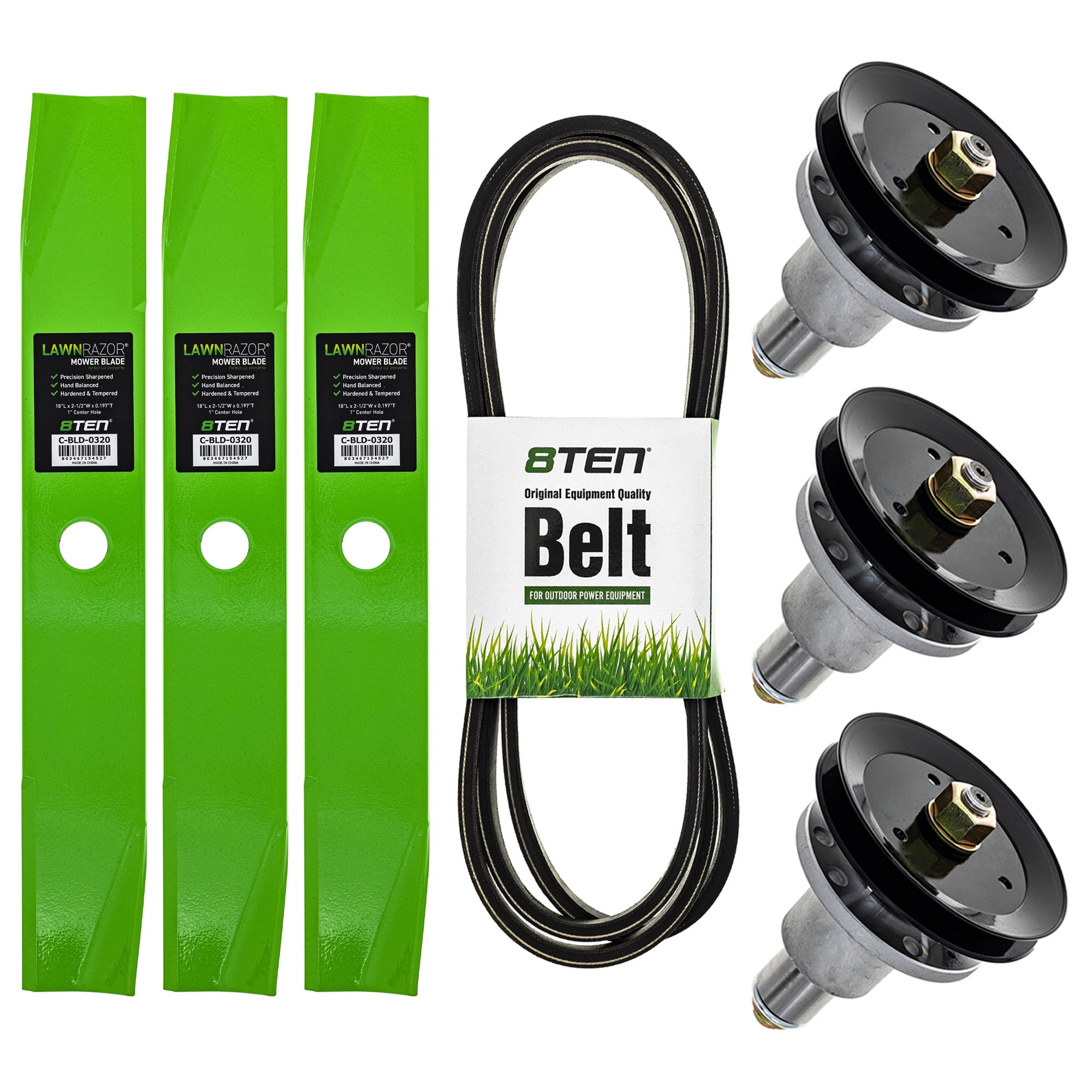 8TEN Blade Spindle Belt Kit for Exmark 103-9076 103-6390 1-633366 52 ...