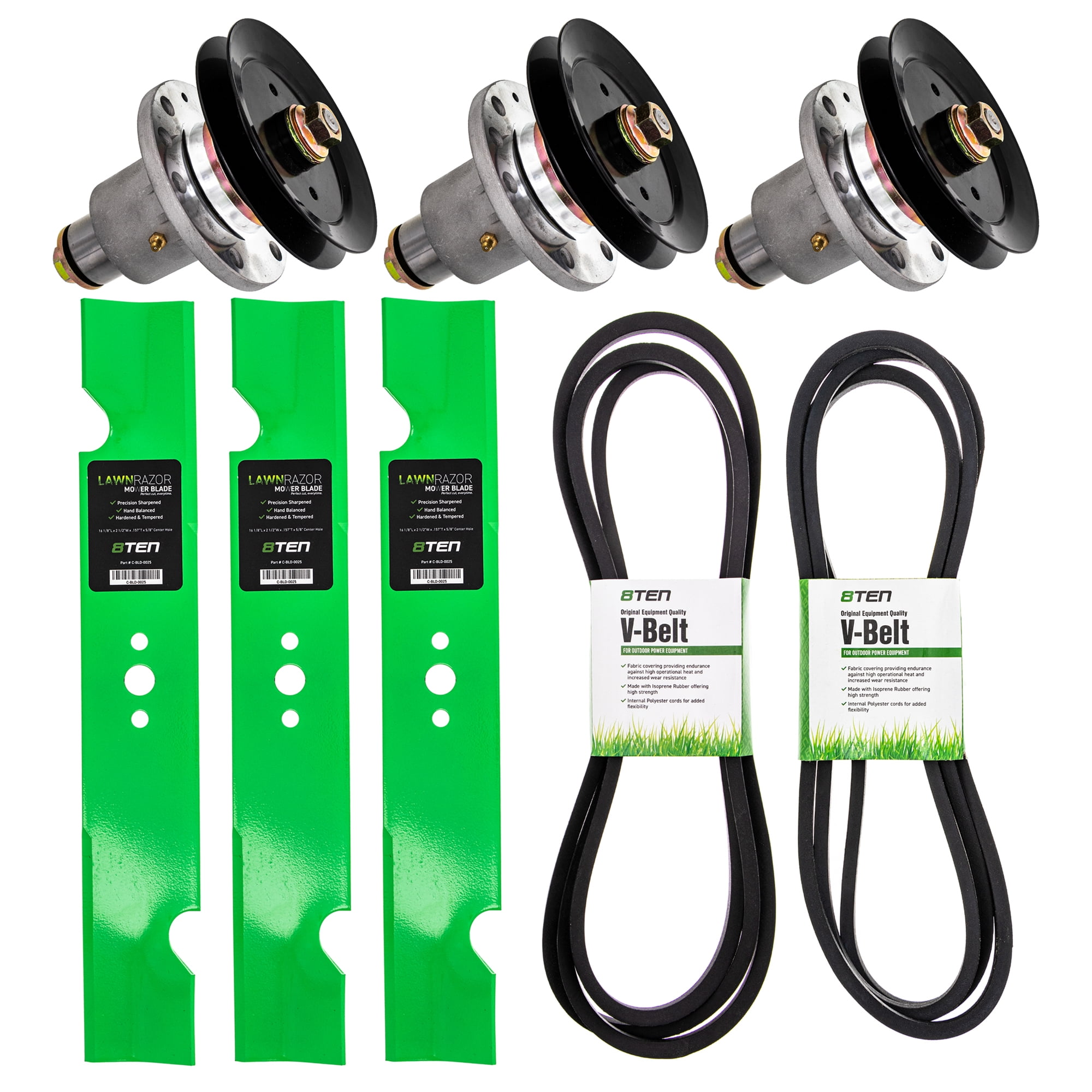 8TEN Blade Spindle Belt Kit for Exmark 48 inch Lazer Z HP LHP4820KC ...